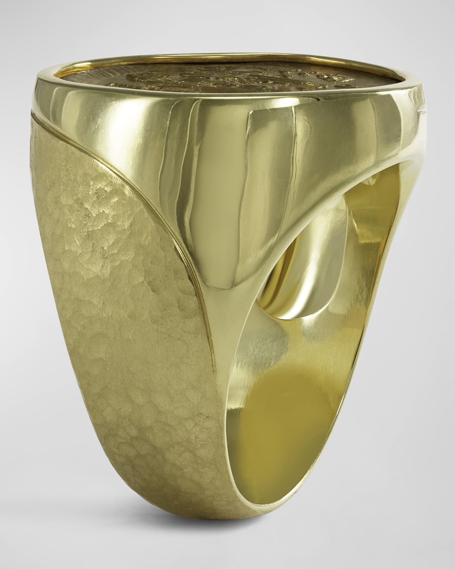 Jorge Adeler Men's 18K Gold Justinian Angel Coin Ring, Size 10 | Neiman ...
