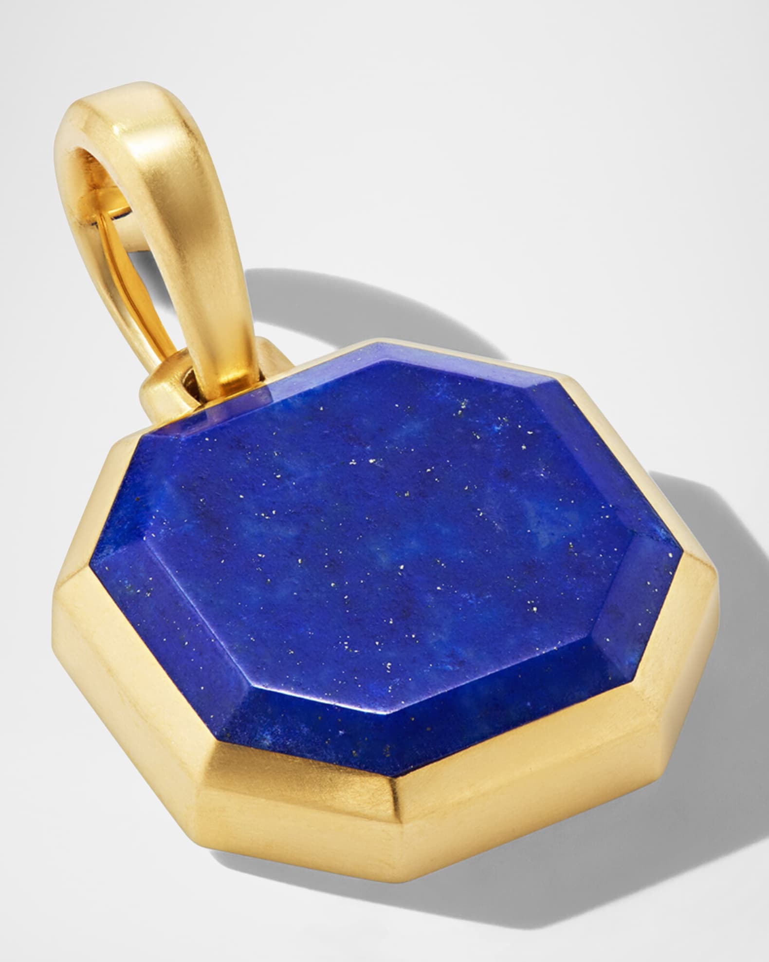 David Yurman Men's Faceted Stone Pendant in 18K Gold, 16mm | Neiman Marcus