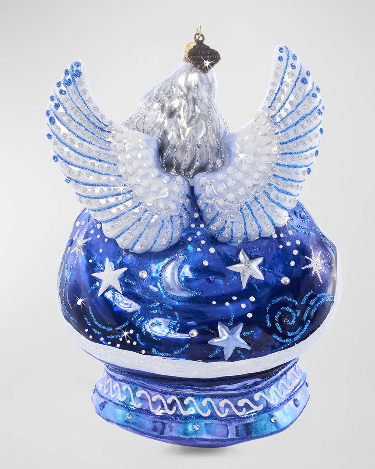 Jay Strongwater Night Angel Glass Christmas Ornament | Neiman Marcus
