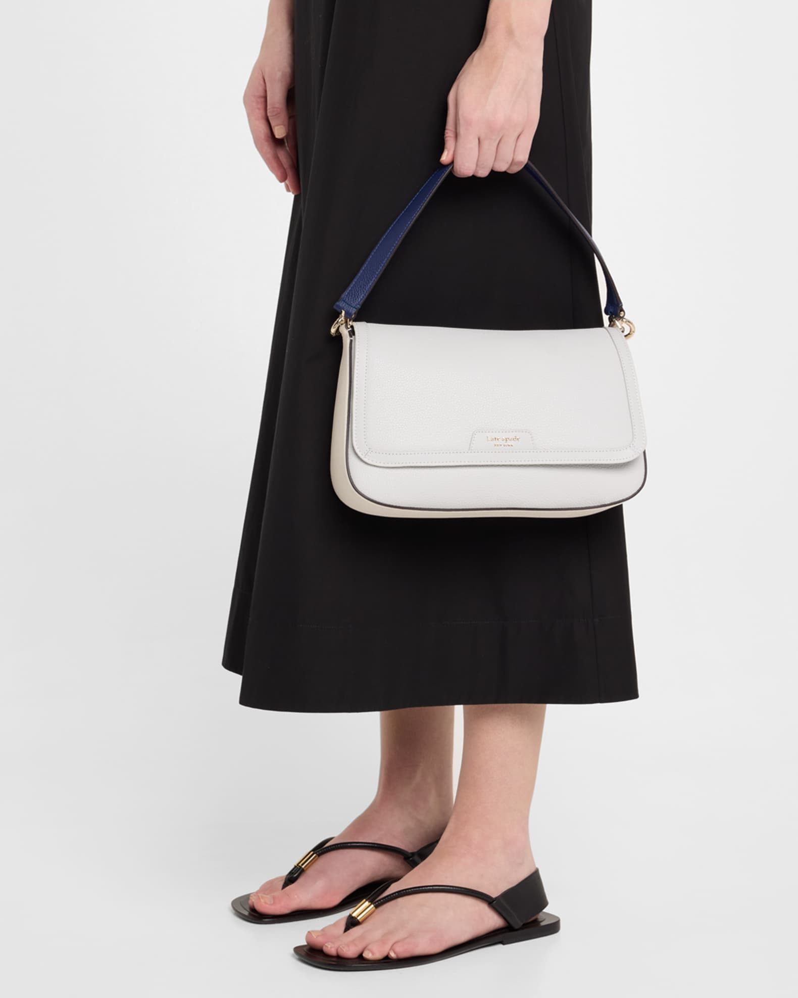 kate spade new york hudson colorblocked shoulder bag in pebbled leather ...