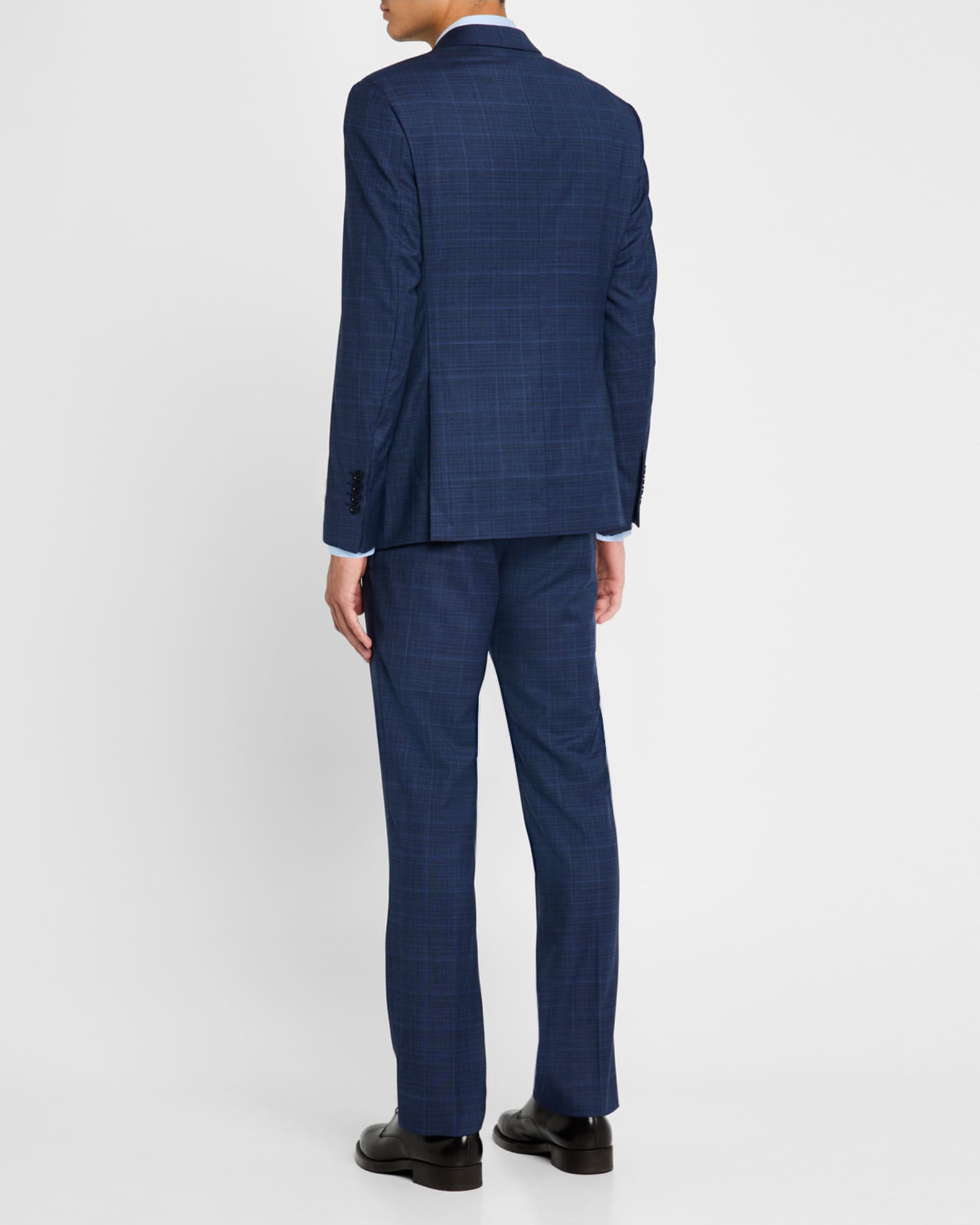 Emporio Armani Men's Wool Stretch Windowpane Suit | Neiman Marcus