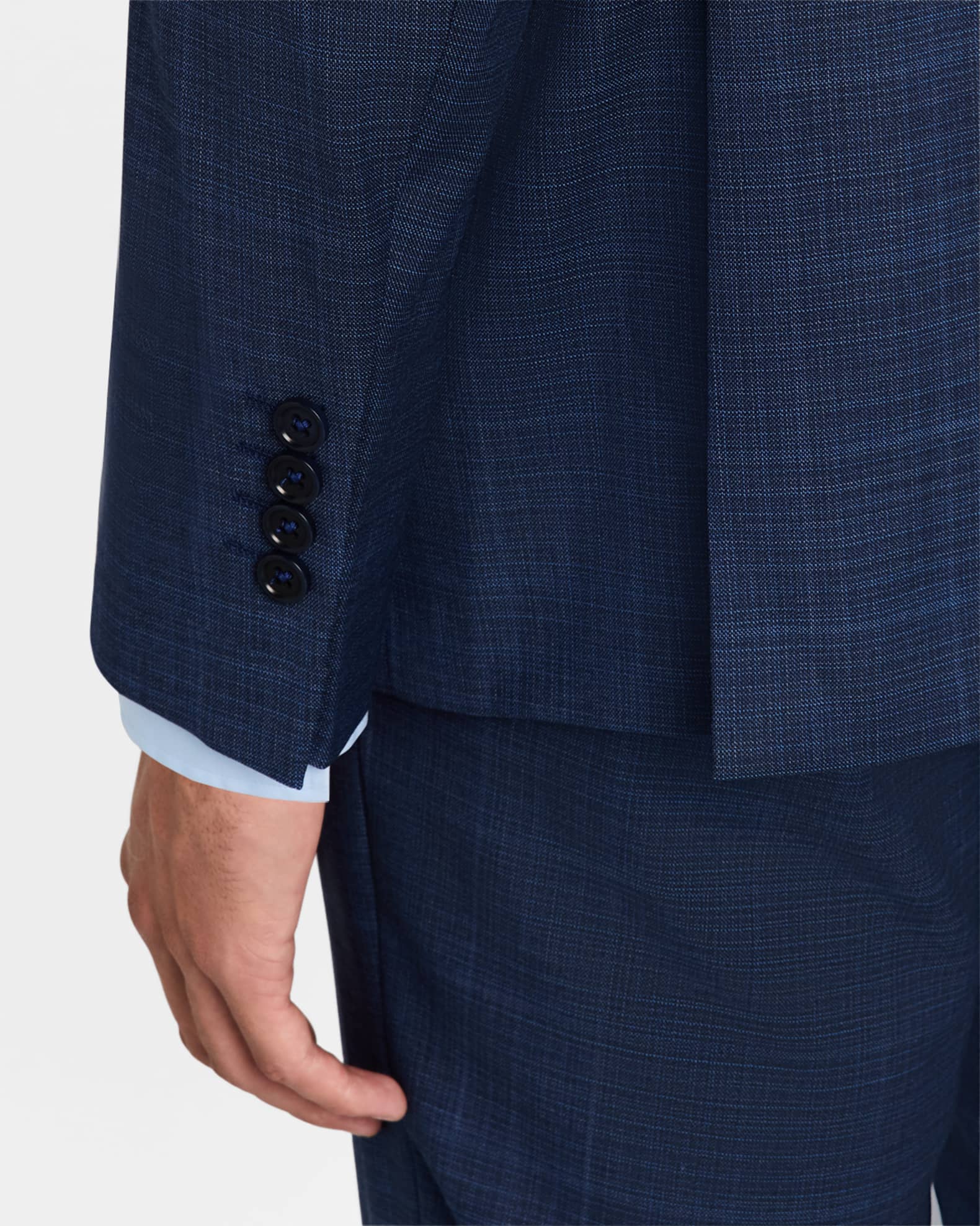 Emporio Armani Men's Wool Stretch Windowpane Suit | Neiman Marcus