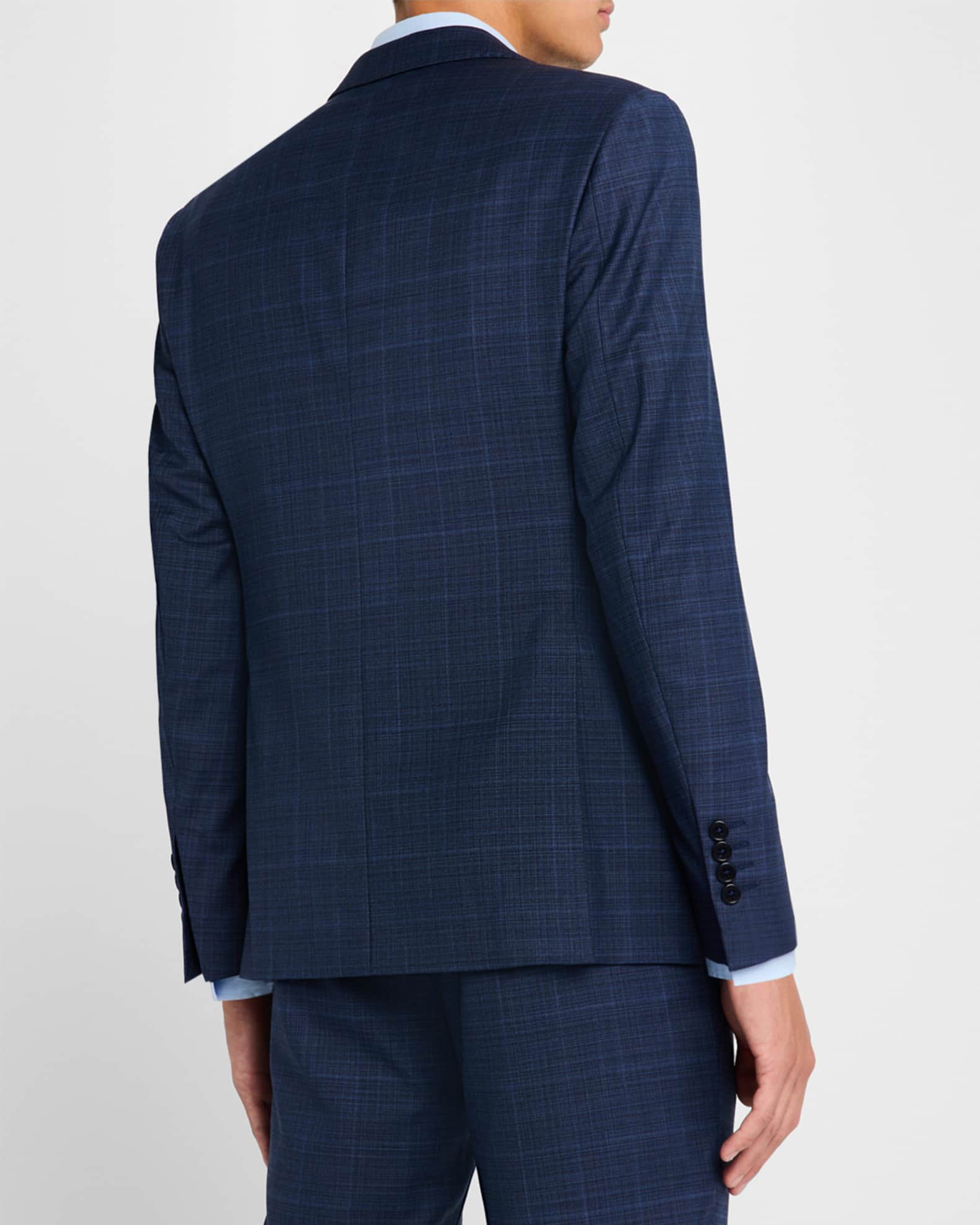 Emporio Armani Men's Wool Stretch Windowpane Suit | Neiman Marcus