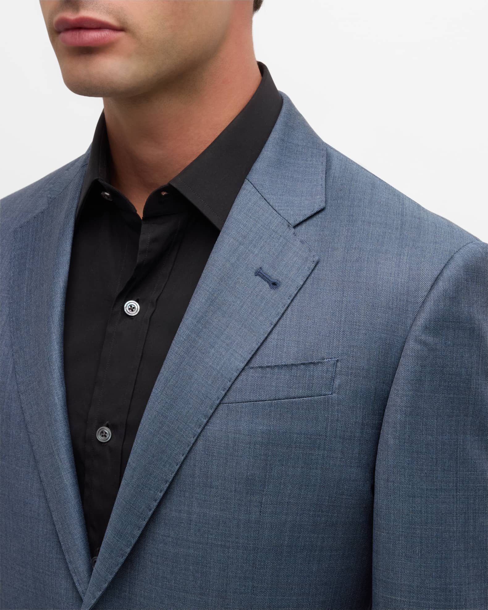Emporio Armani Men's Solid Wool-Blend Suit | Neiman Marcus