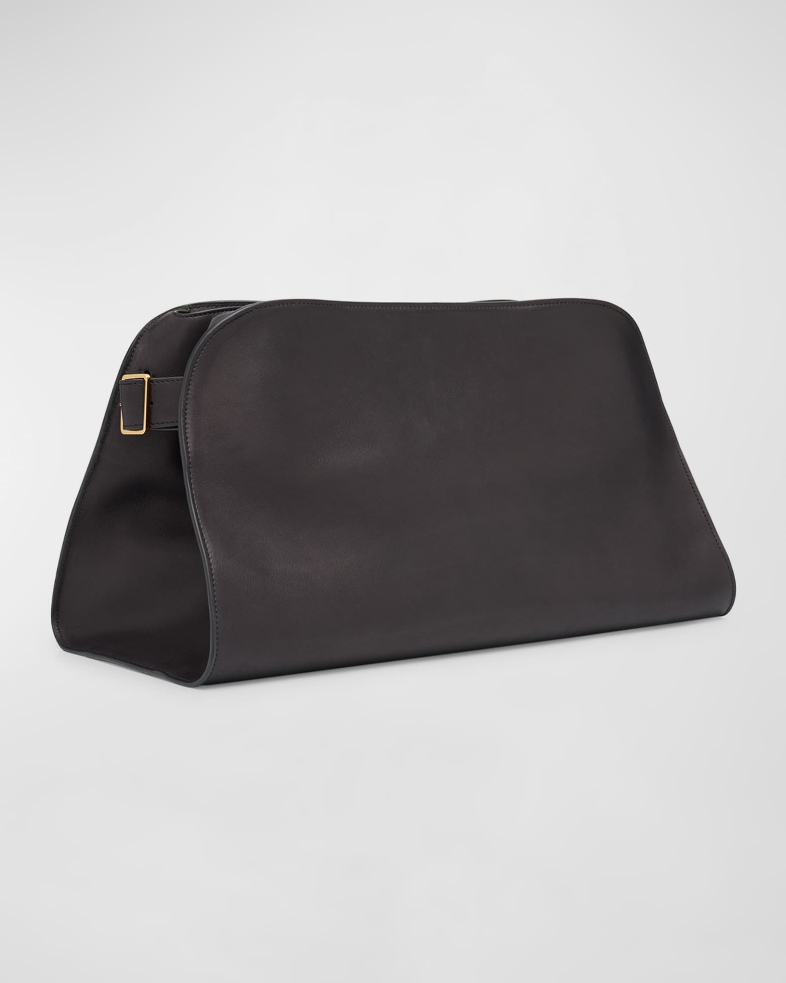 THE ROW Margaux E/W Clutch in Saddle Leather | Neiman Marcus