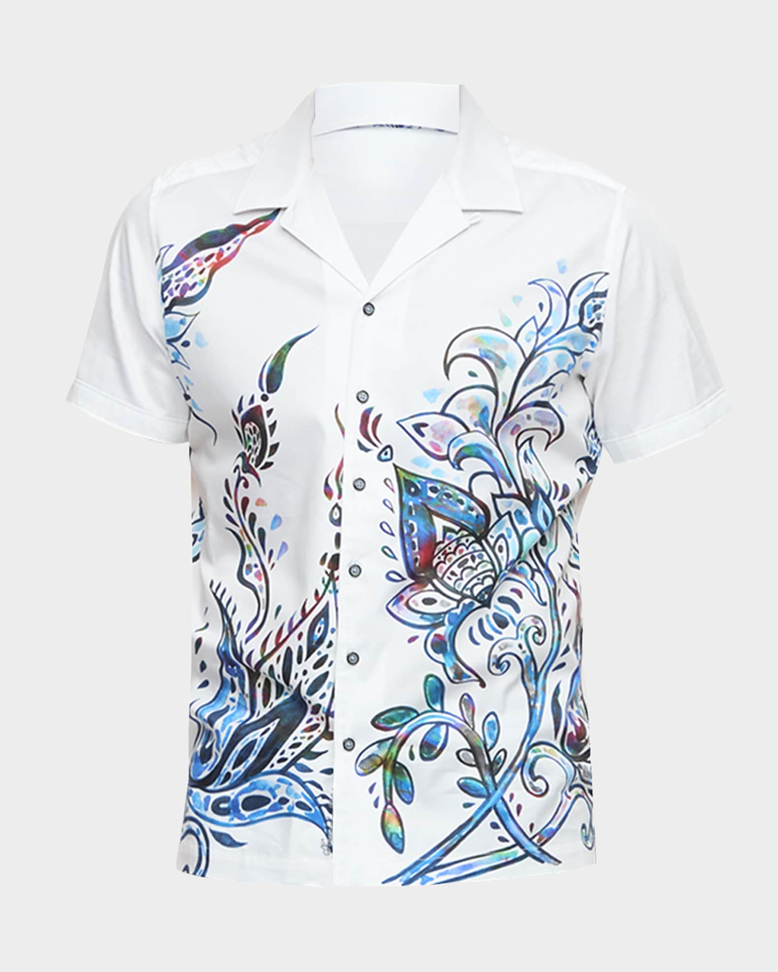 Robert Graham Men's Fabian Woven Camp Shirt | Neiman Marcus