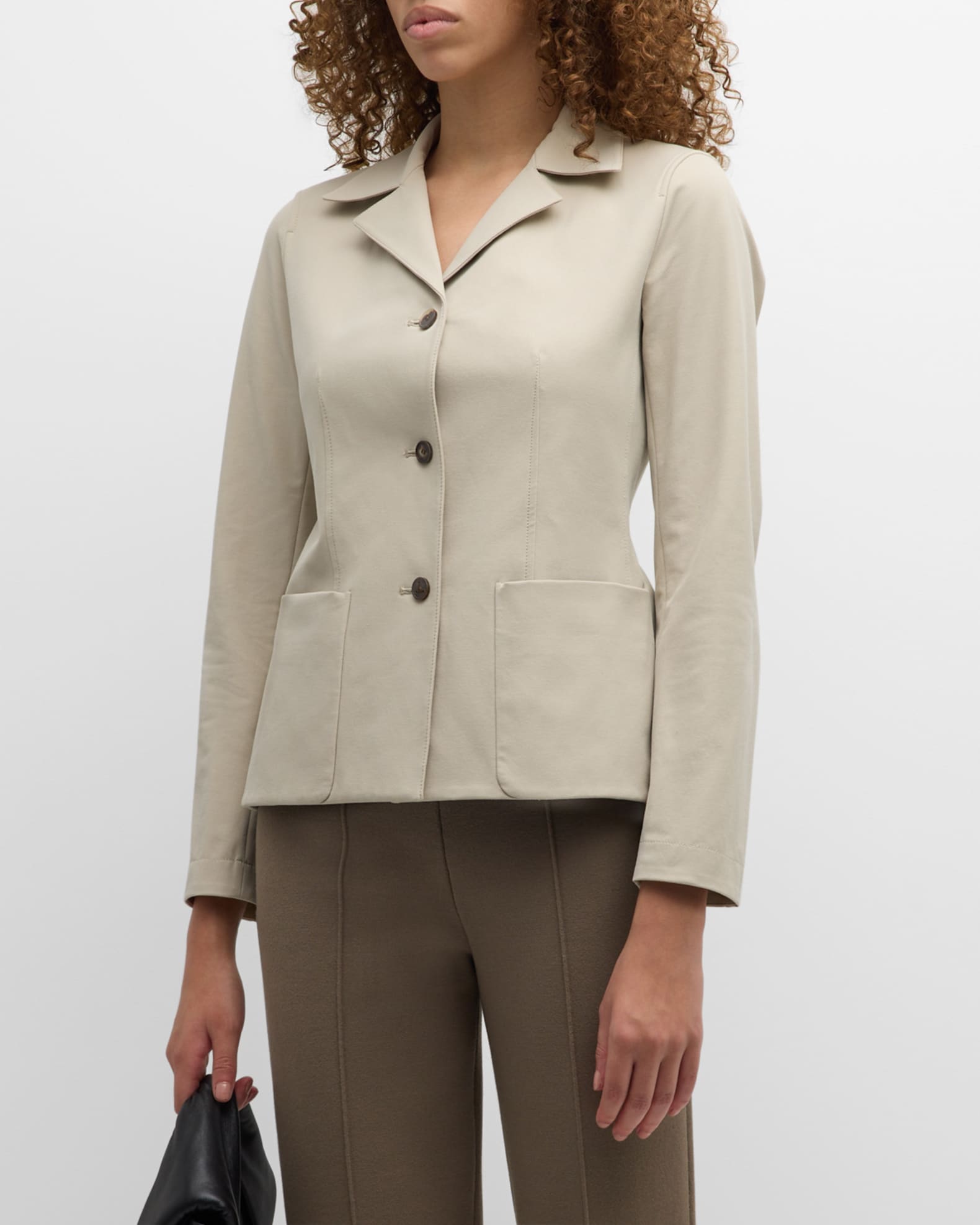 Lafayette 148 New York Notched-Lapel Techno Stretch Twill Jacket ...