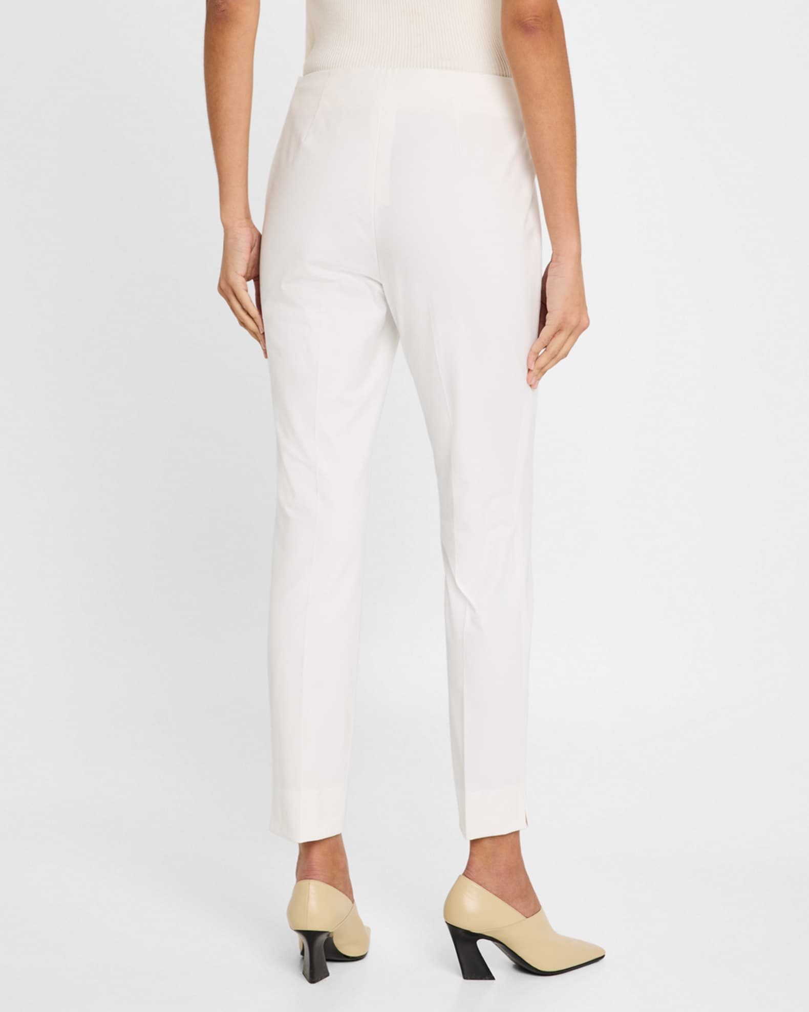 Lafayette 148 New York Stanton Cropped Techno Stretch Twill Pants | Neiman Marcus
