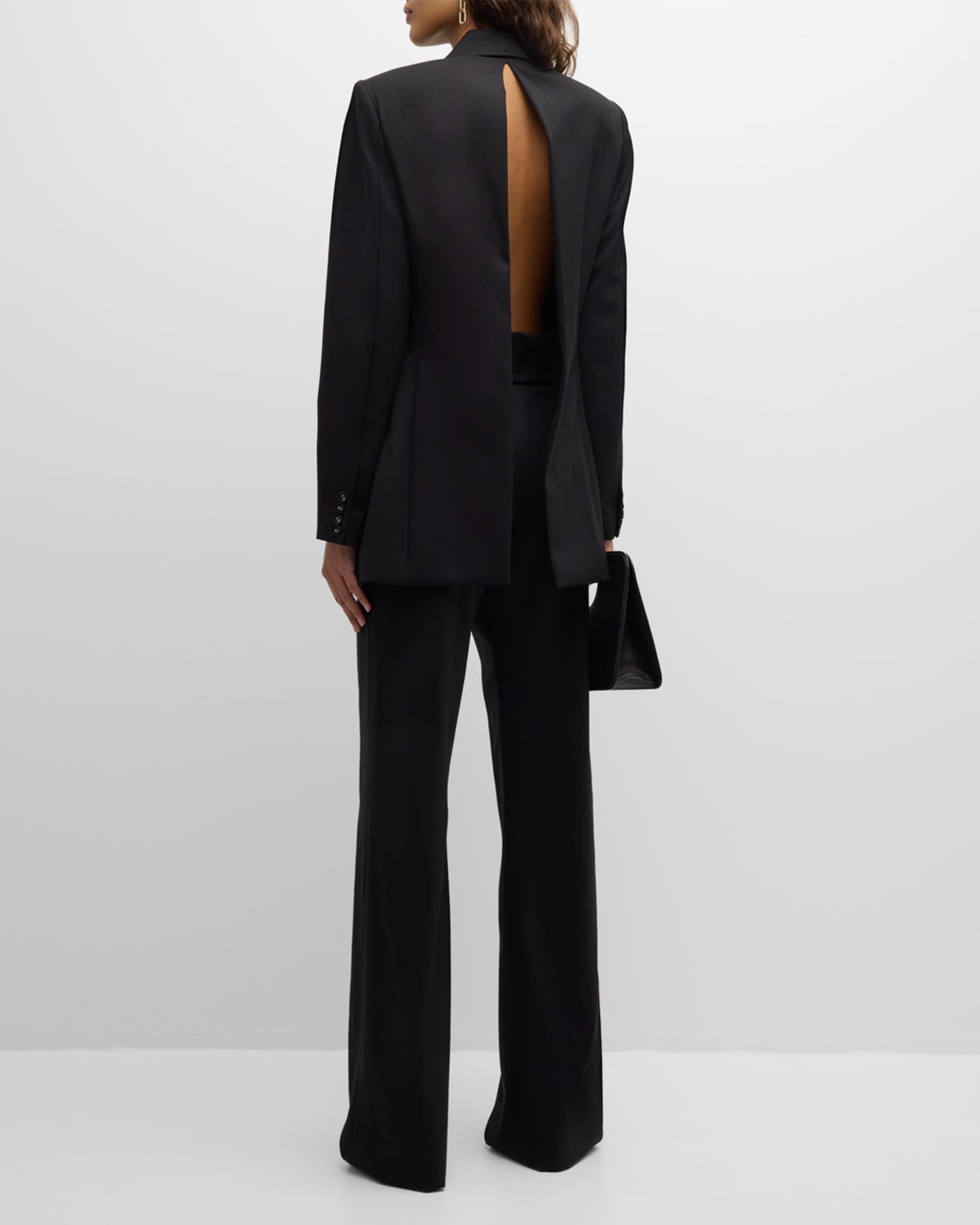 Brandon Maxwell The Riley Blazer Jacket with Split Back | Neiman Marcus
