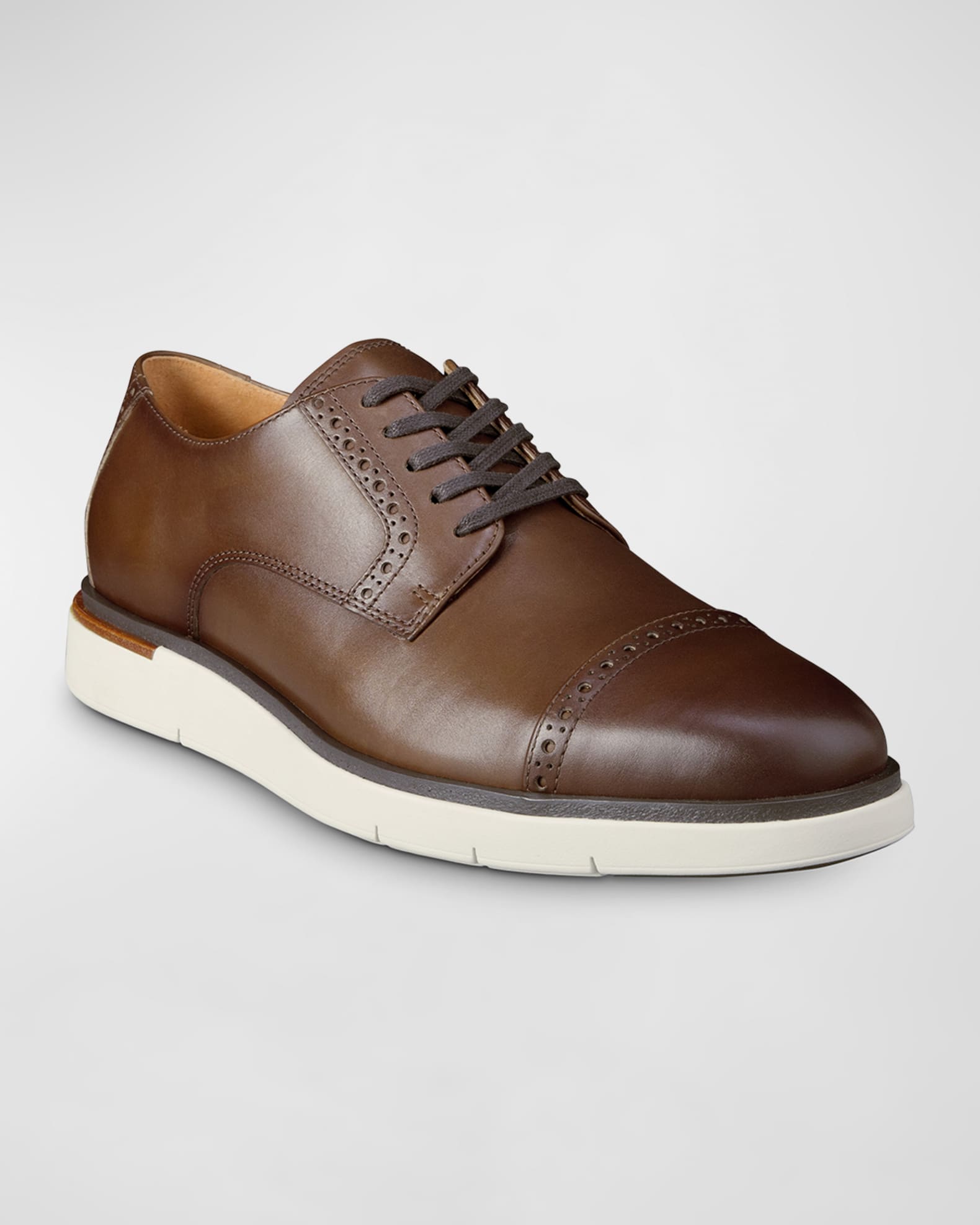 Allen Edmonds Men's Caleb Leather Cap-Toe Sneakers | Neiman Marcus