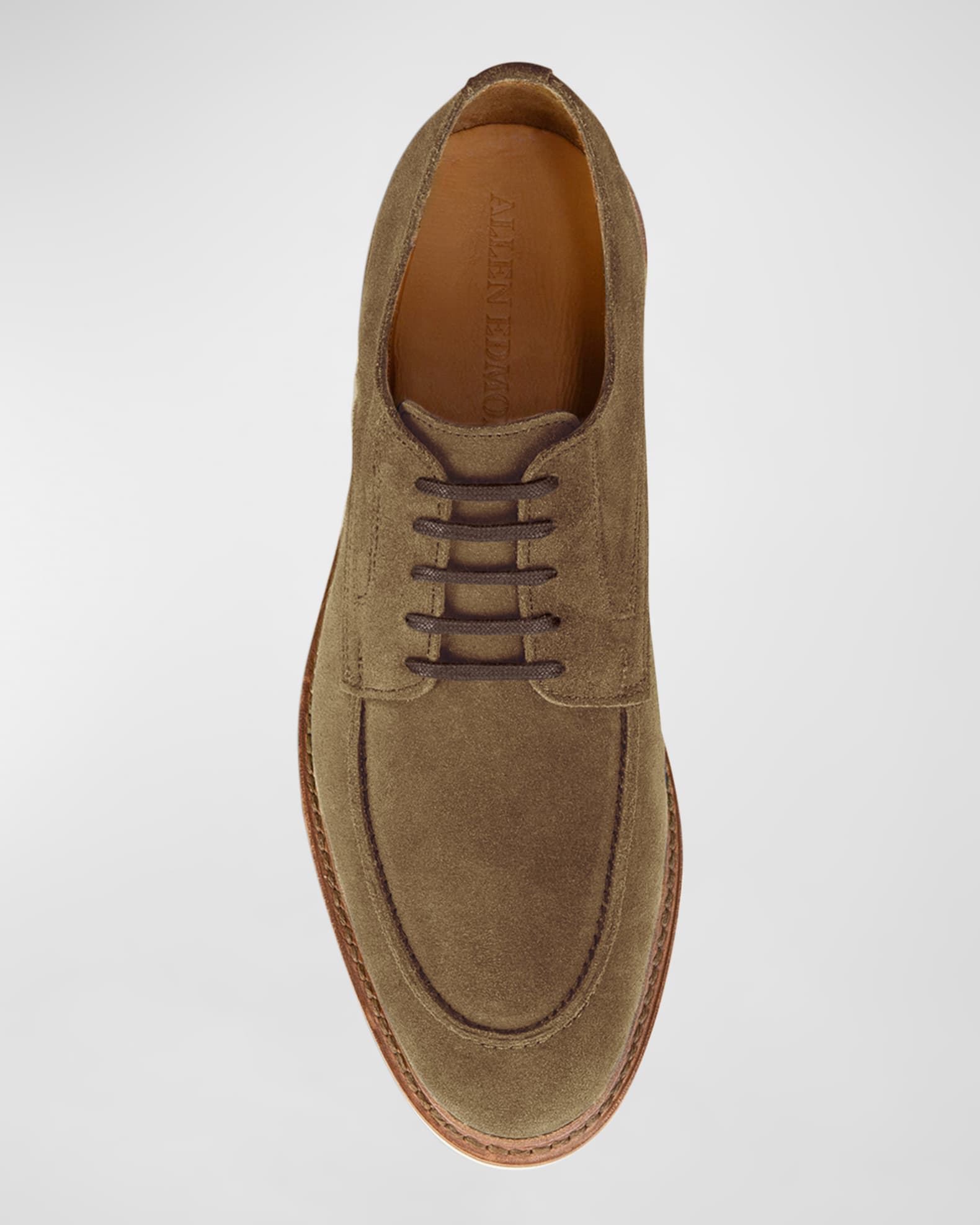 Allen Edmonds Men's Waylon Suede Moc-Toe Derby Shoes | Neiman Marcus