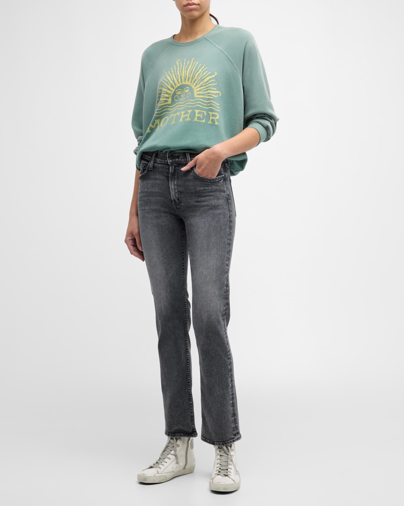 MOTHER The Mid-Rise Rider Skimp Jeans | Neiman Marcus