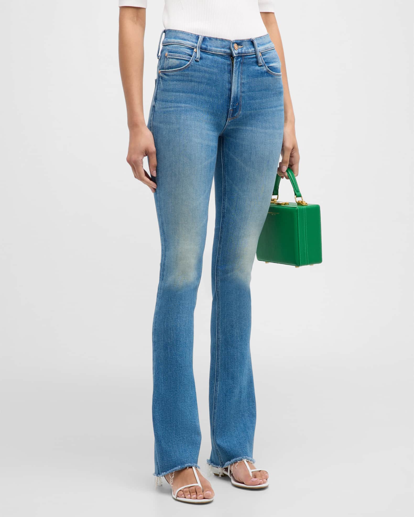 MOTHER The Runaway Fray Jeans | Neiman Marcus