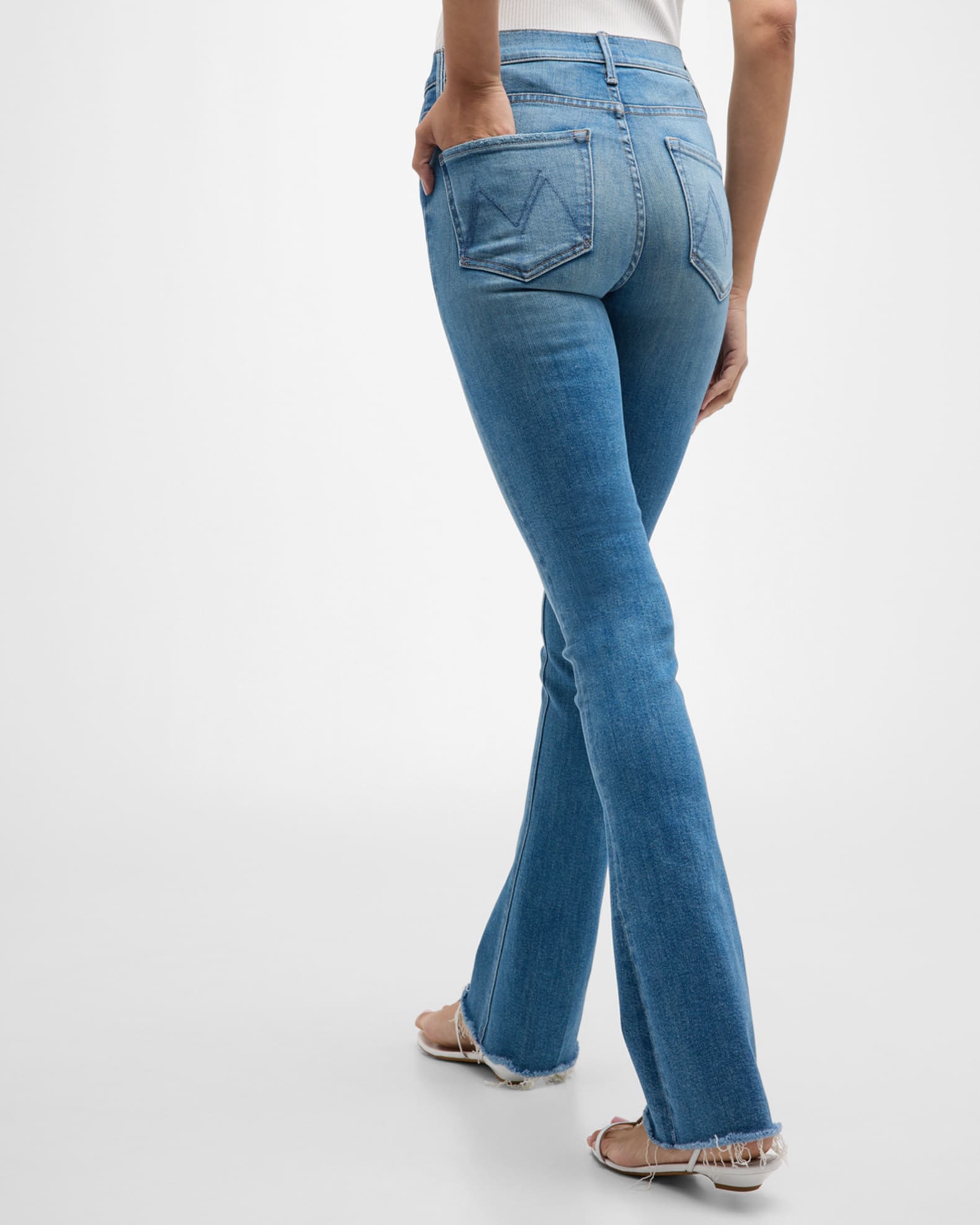 MOTHER The Runaway Fray Jeans | Neiman Marcus