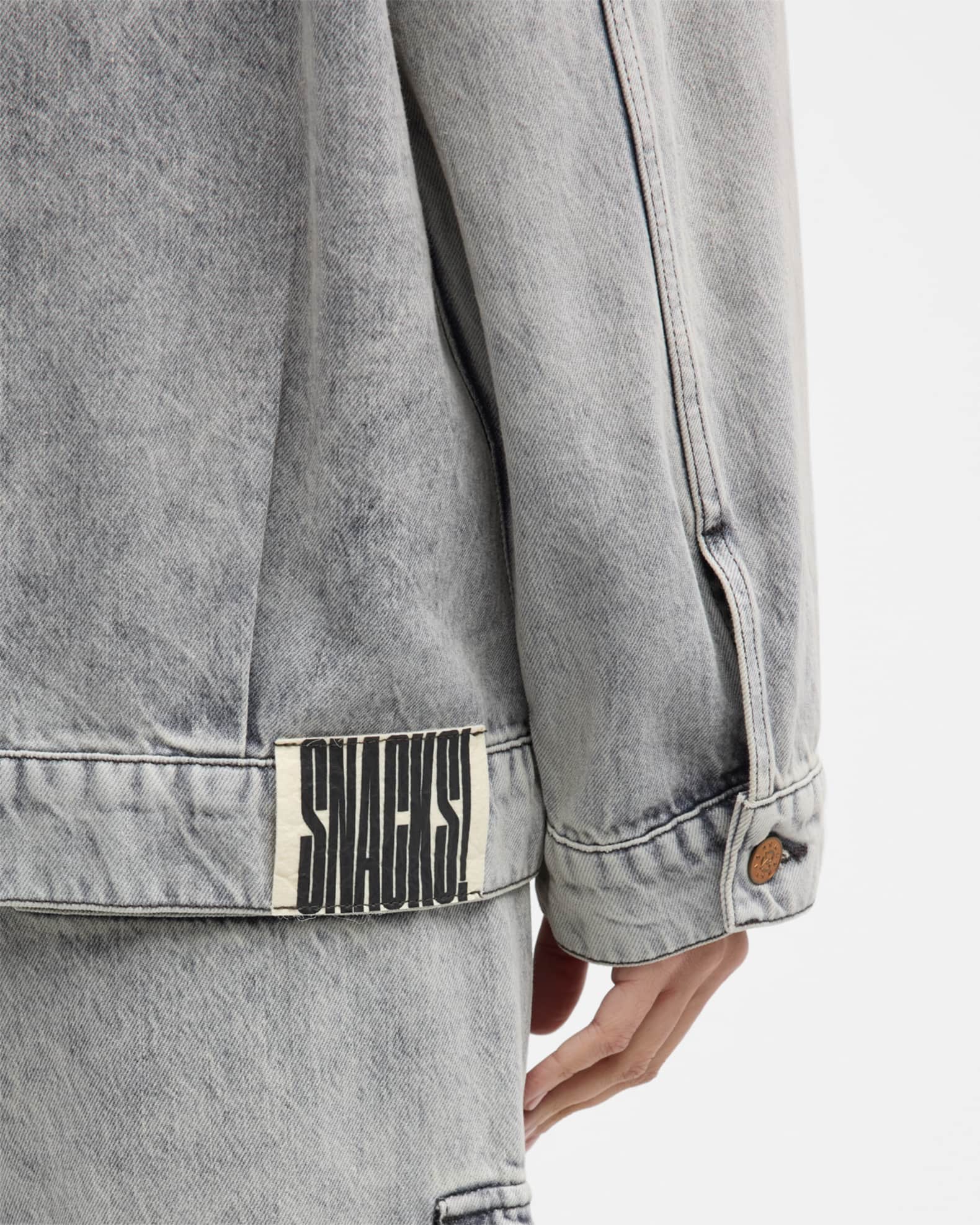 MOTHER SNACKS! The Big Bite Denim Jacket | Neiman Marcus