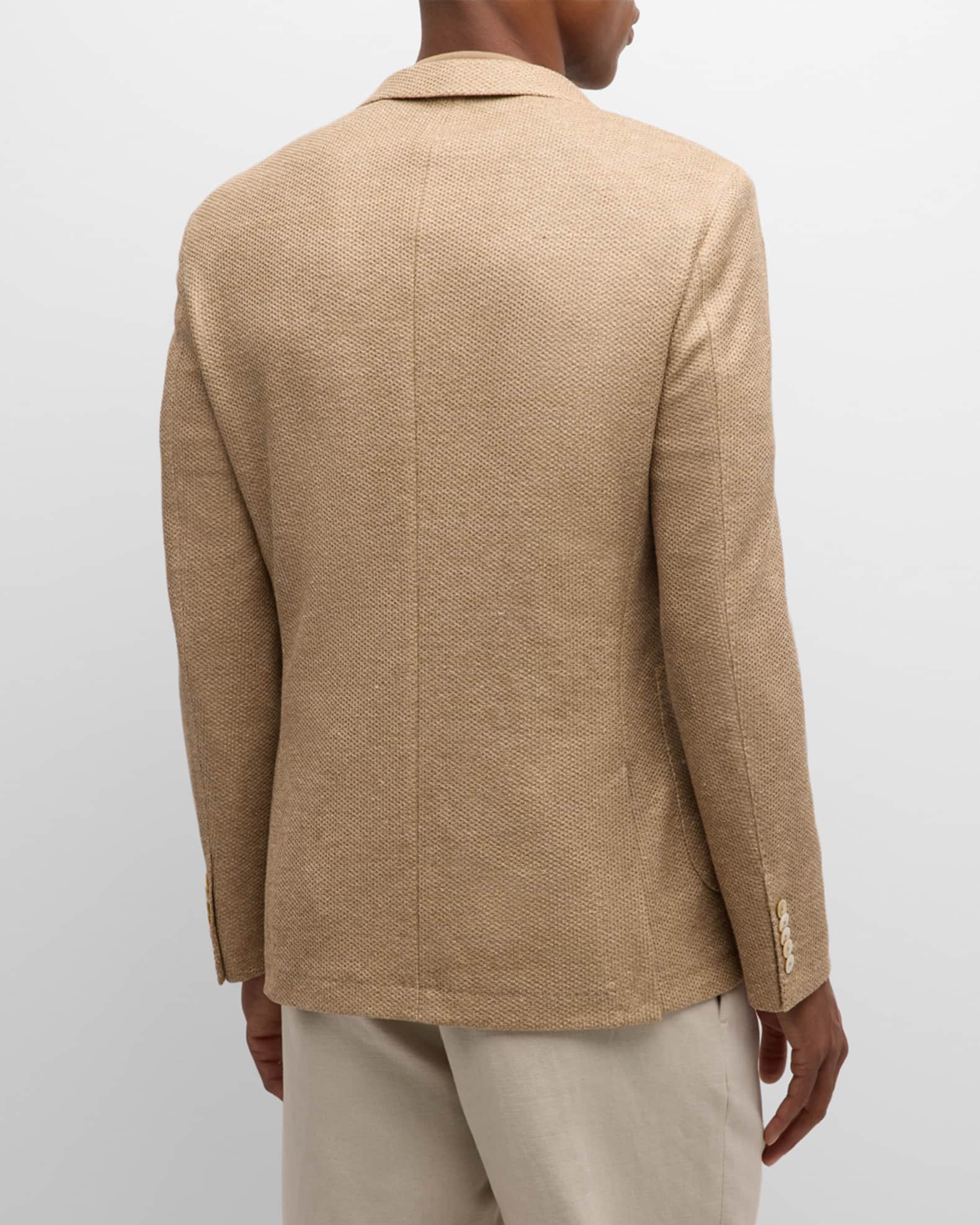 BOSS Camel Men's Linen Two-Button Sport Coat | Neiman Marcus