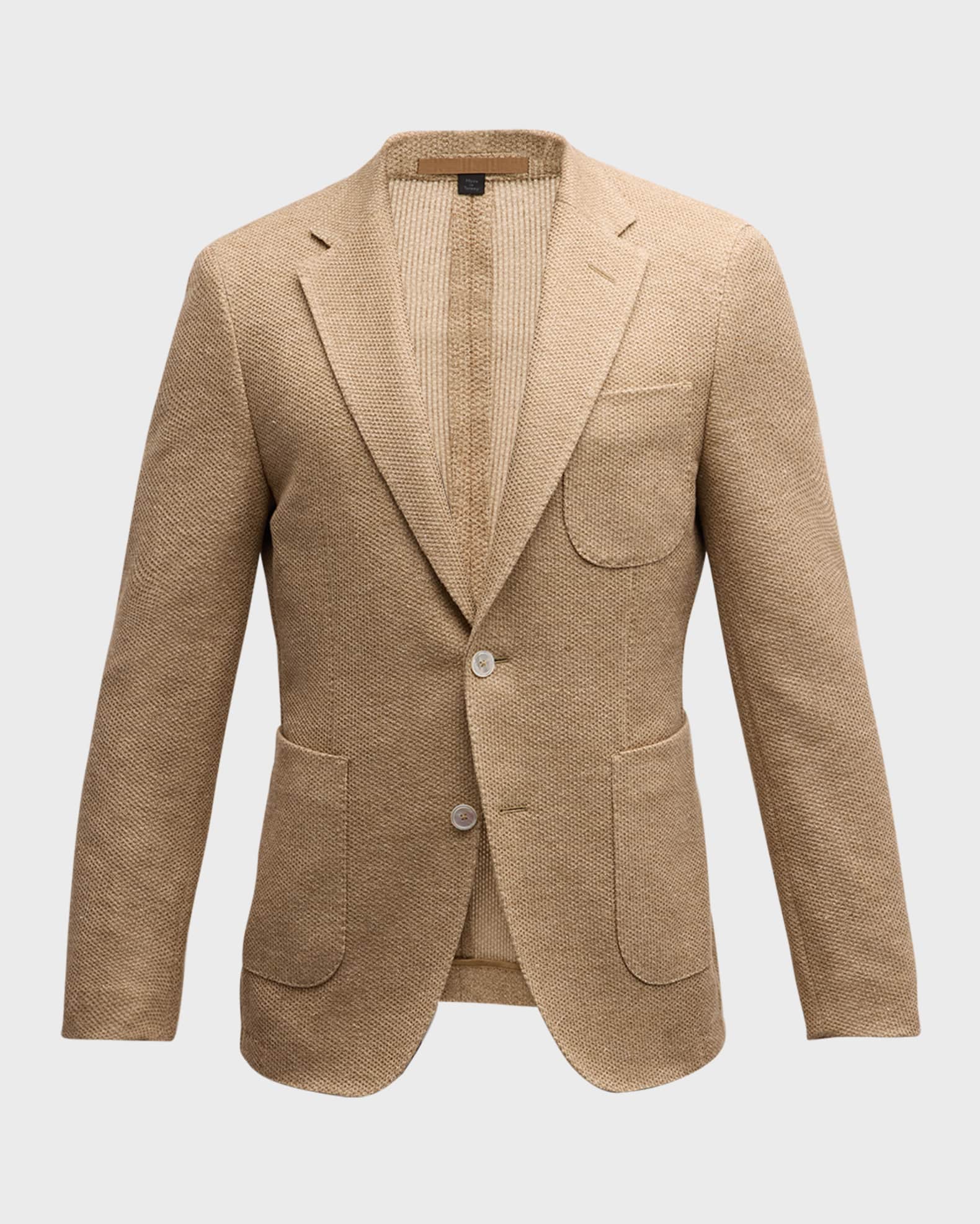 BOSS Camel Men's Linen Two-Button Sport Coat | Neiman Marcus