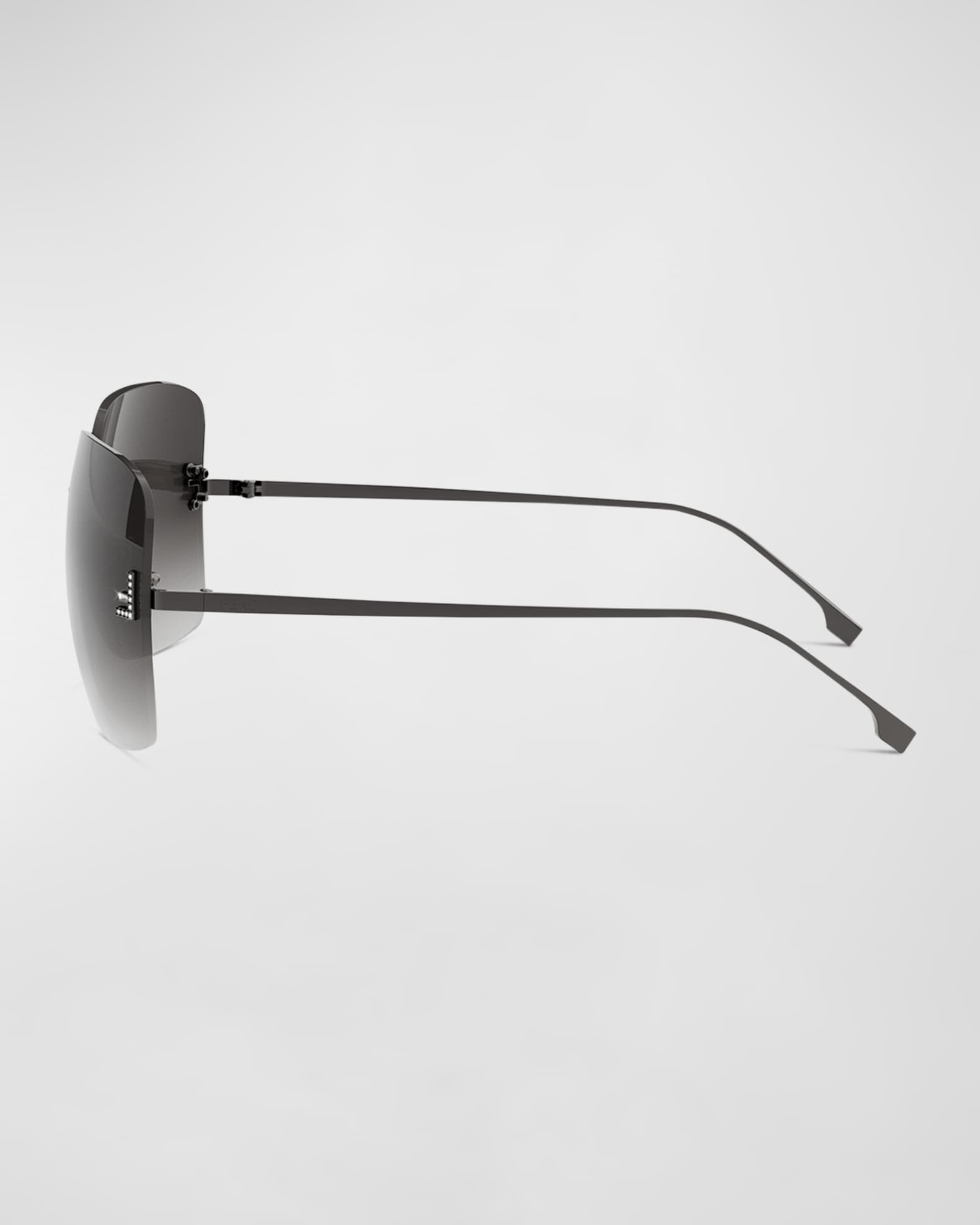 Fendi Fendi First Embellished Metal Square Sunglasses | Neiman Marcus