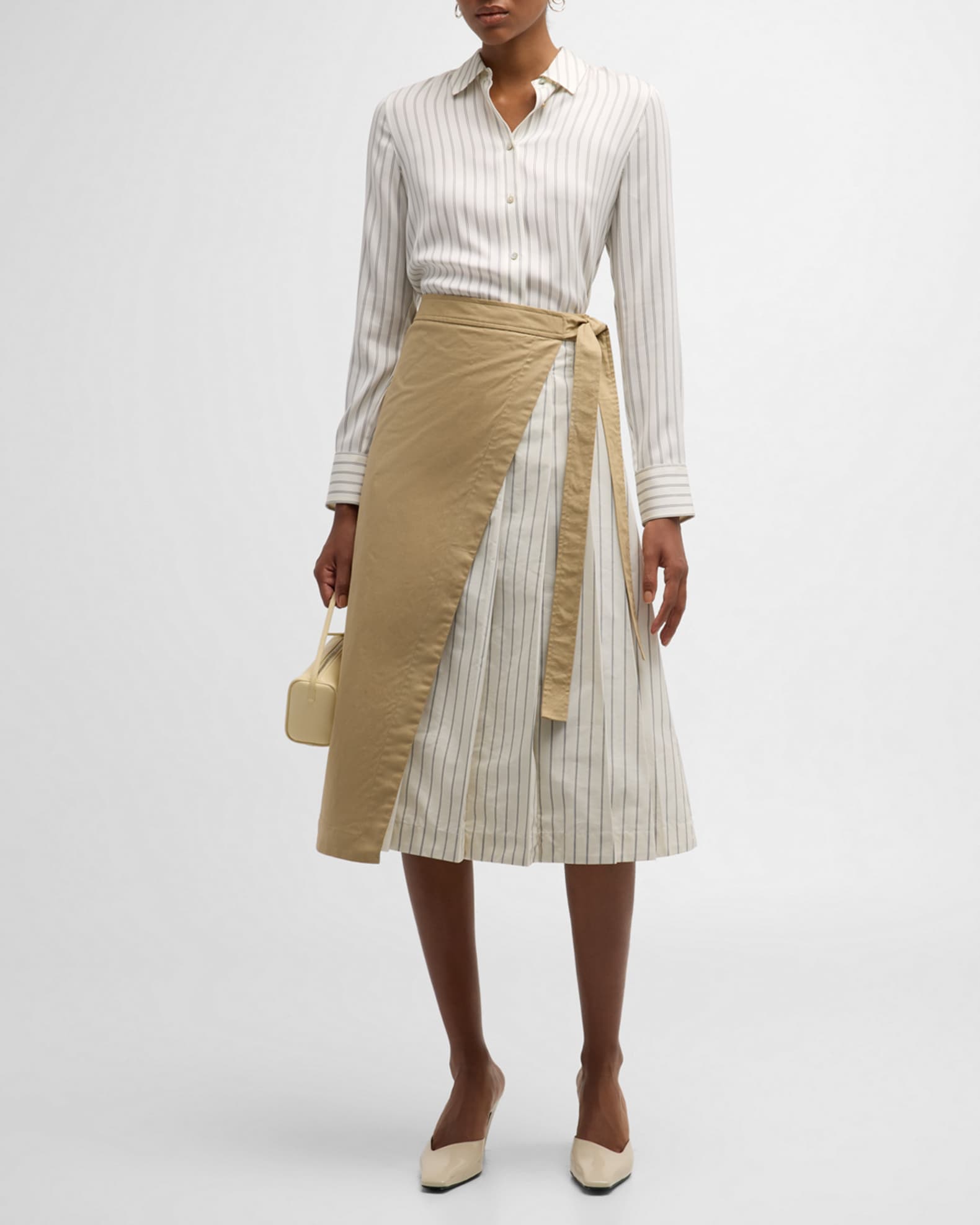 3.1 Phillip Lim Pleated Wrap Skirt | Neiman Marcus