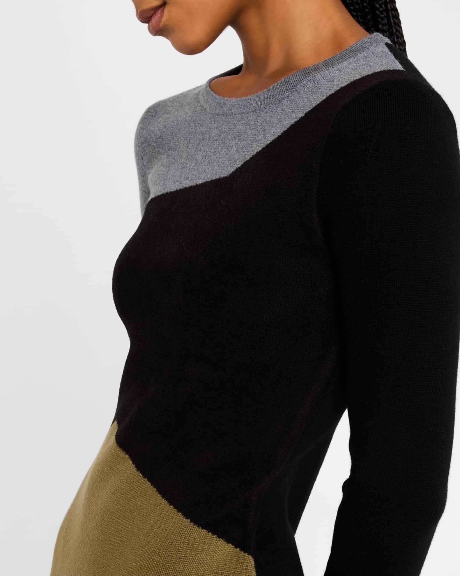 ZANKOV Miki Colorblock Knit Long-Sleeve Maxi Dress | Neiman Marcus