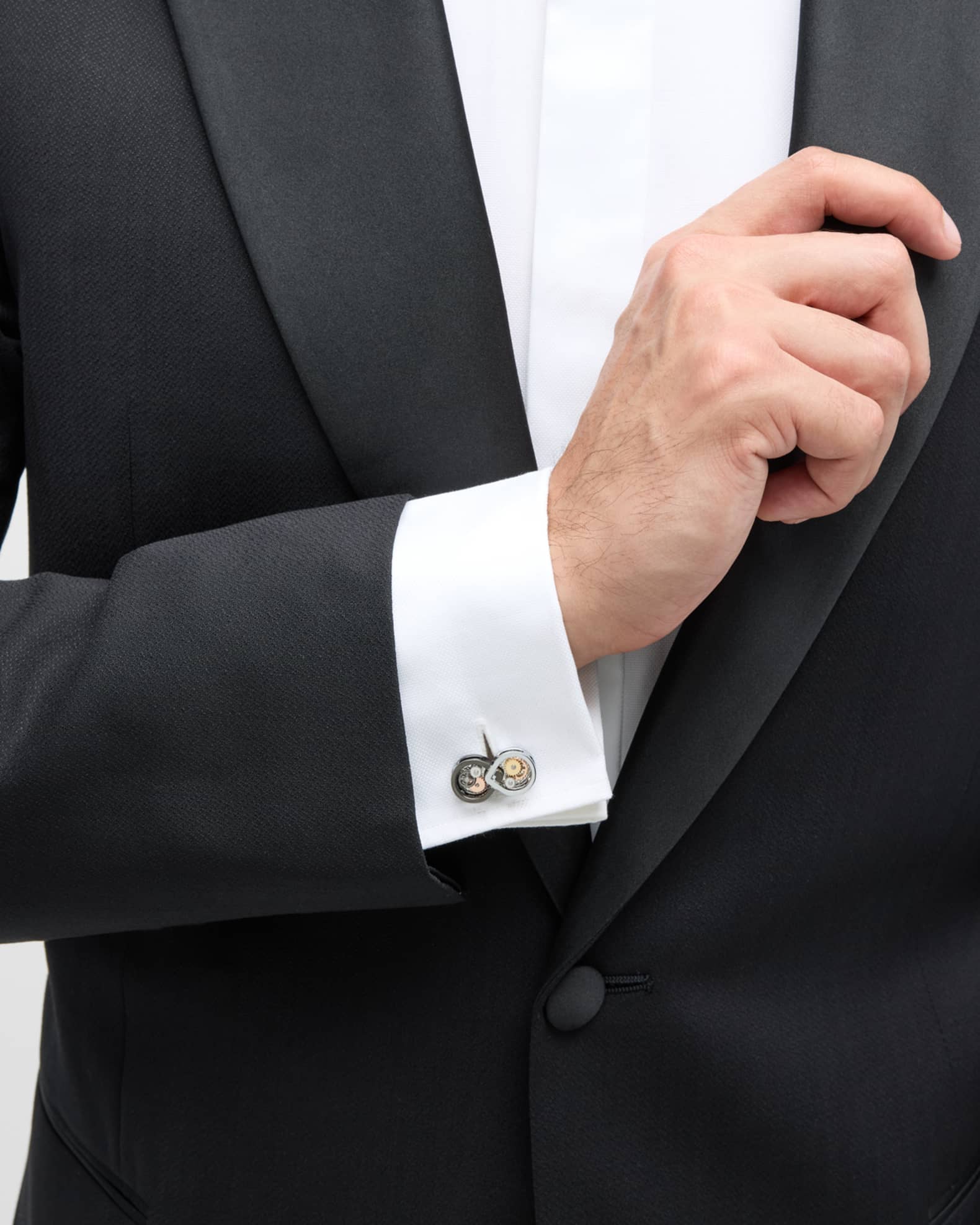 Tateossian Men's Infinity Gear Cufflinks in Palladium Plated with ...