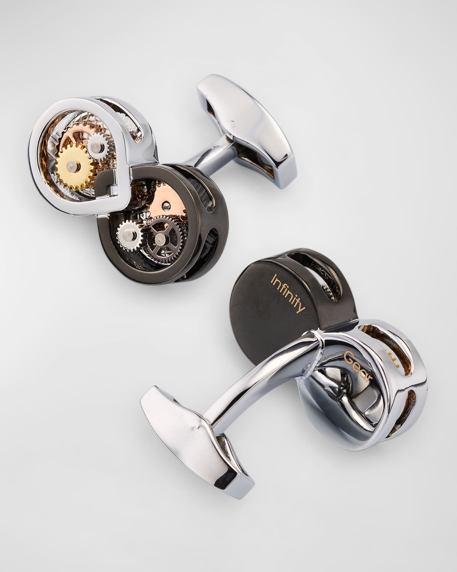 Tateossian Men's Infinity Gear Cufflinks in Palladium Plated with ...