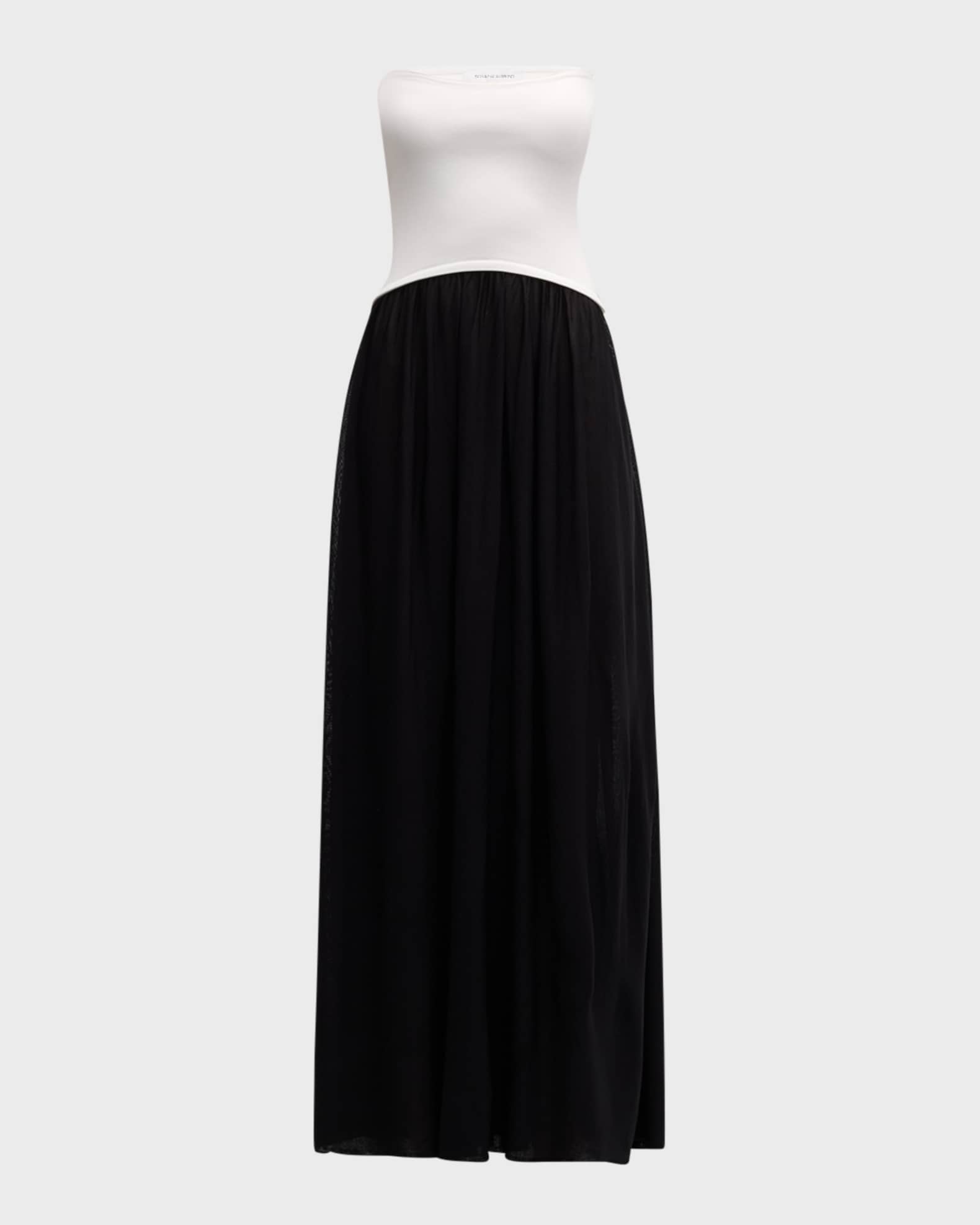 Solid and Striped The Sasha Strapless Two-Tone Dress | Neiman Marcus