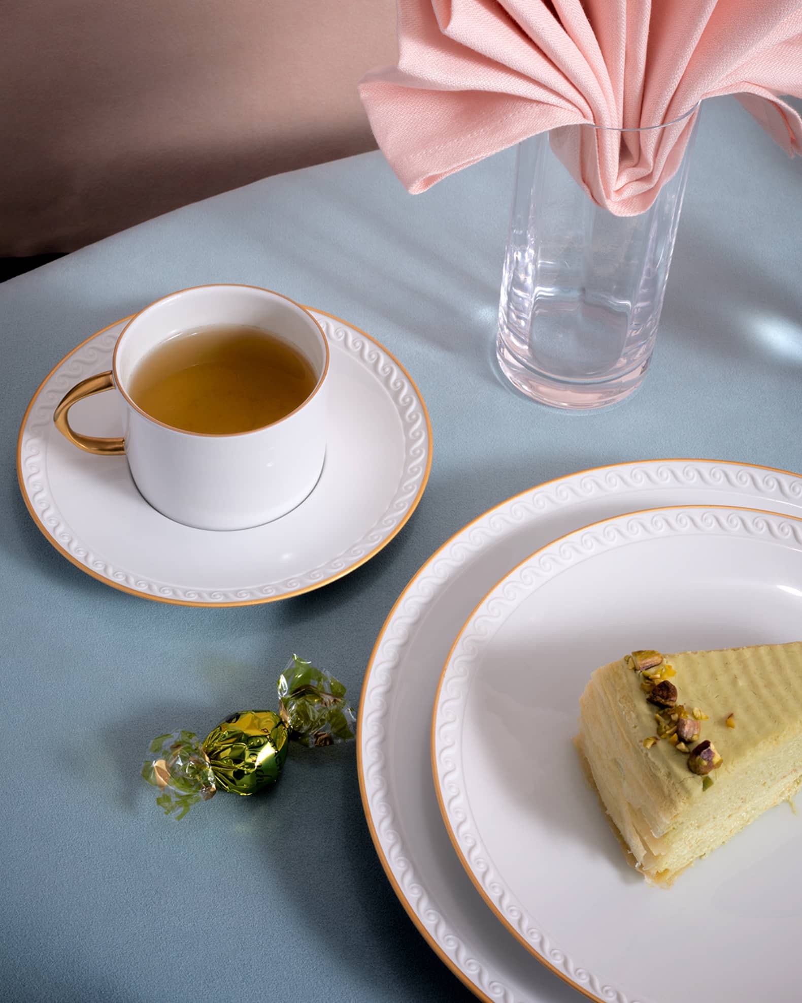 L'Objet Neptune 24K Gold-Rimmed Saucer | Neiman Marcus