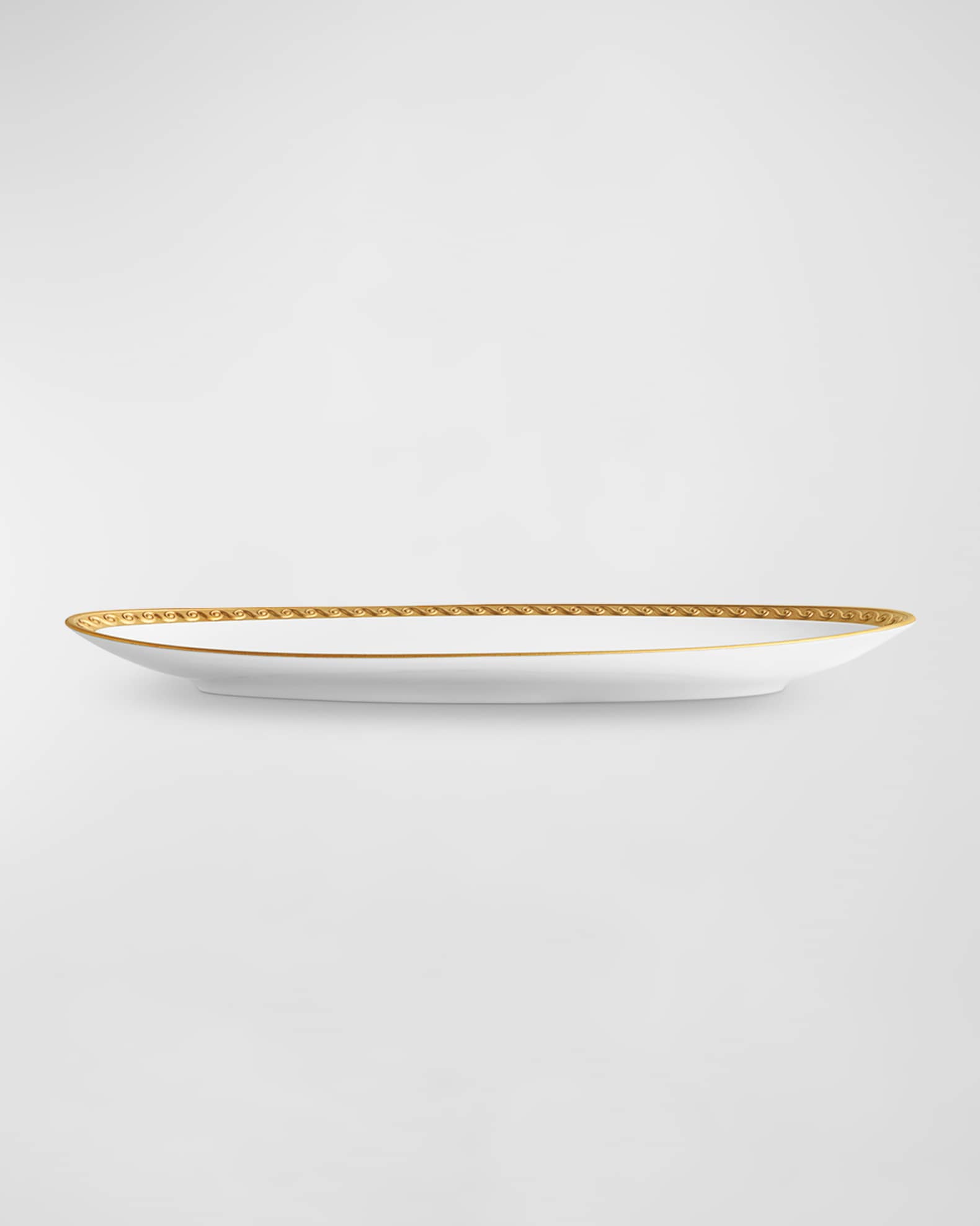 L'Objet Neptune 24K Gold-Rimmed Oval Platter, 14" | Neiman Marcus