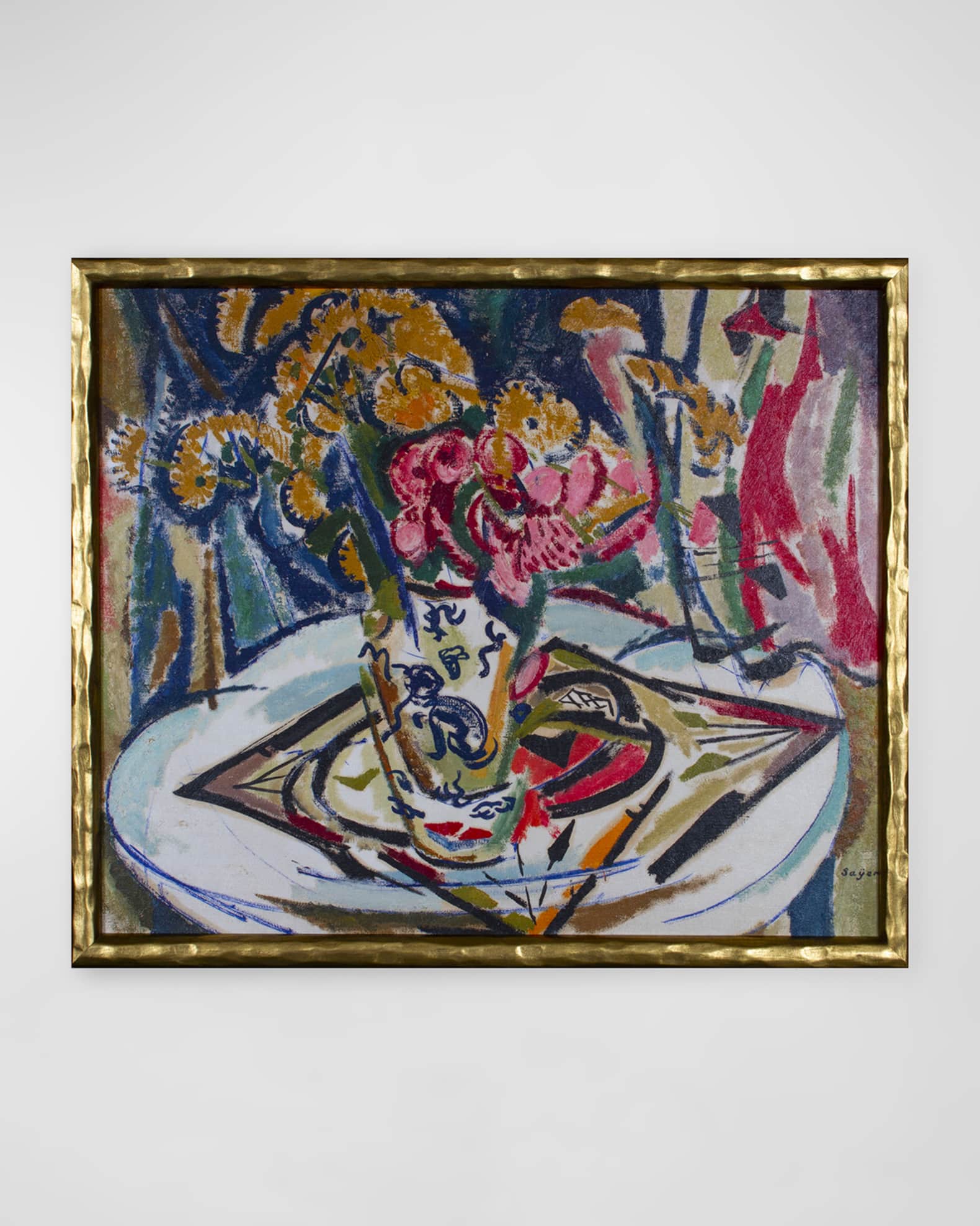 Shadow Catchers "Flowers" Colorful Giclee | Neiman Marcus