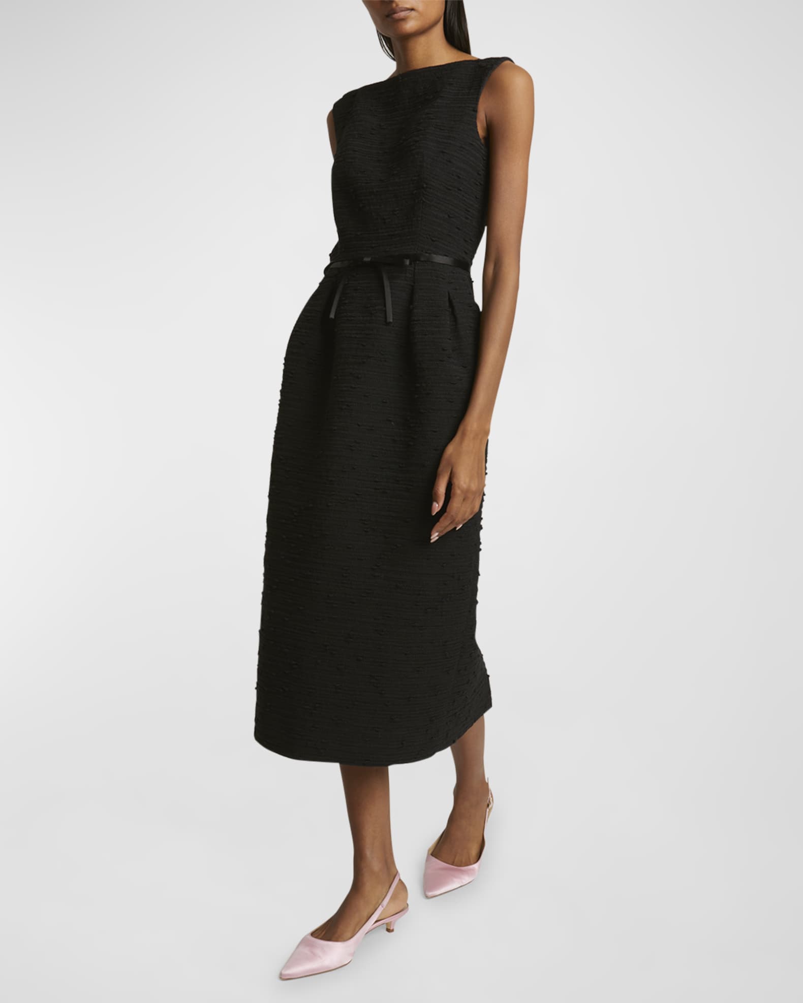 Erdem Sleeveless Belted Midi Pencil Dress | Neiman Marcus