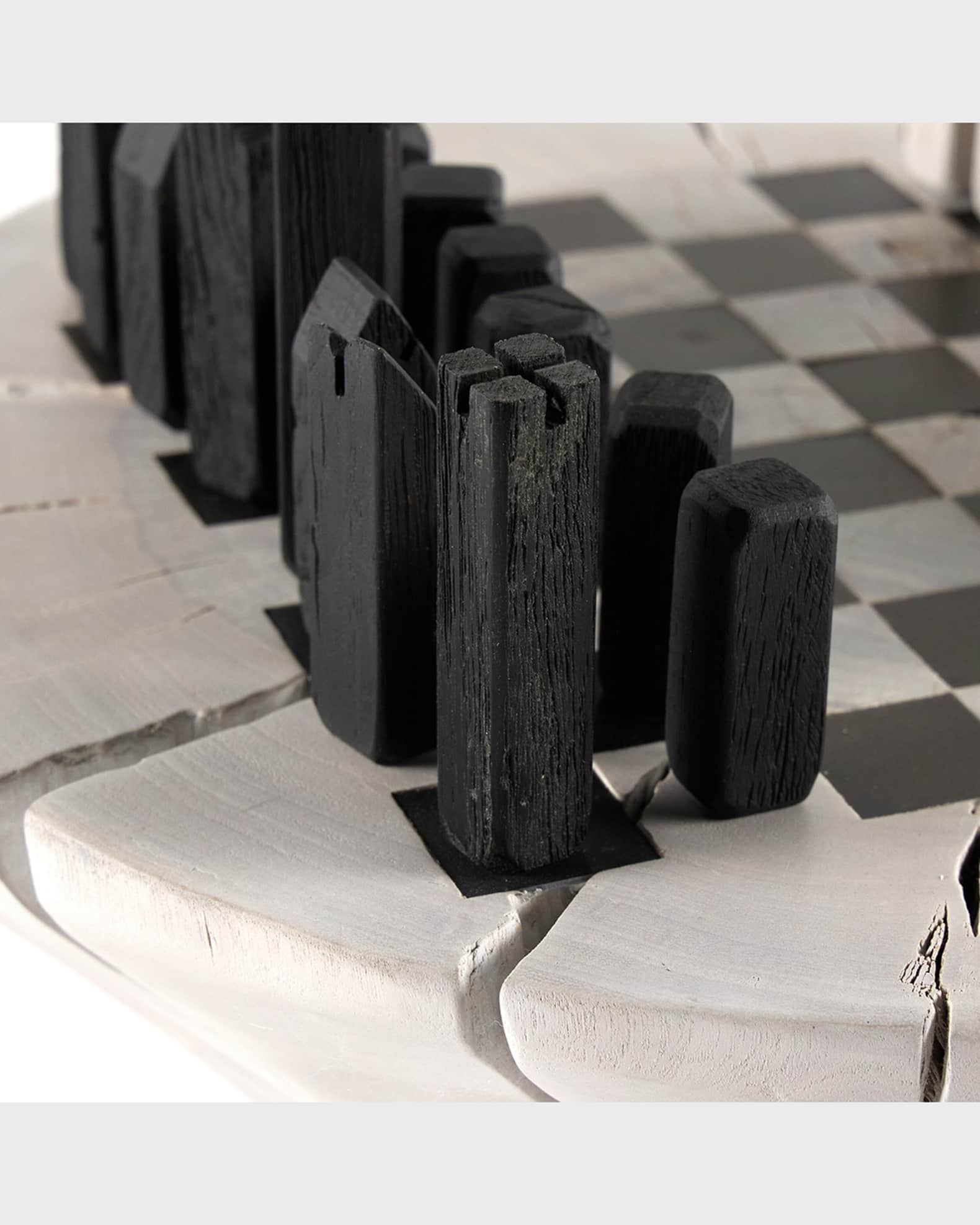 Four Hands Carbonized Black Modern Chess Set | Neiman Marcus