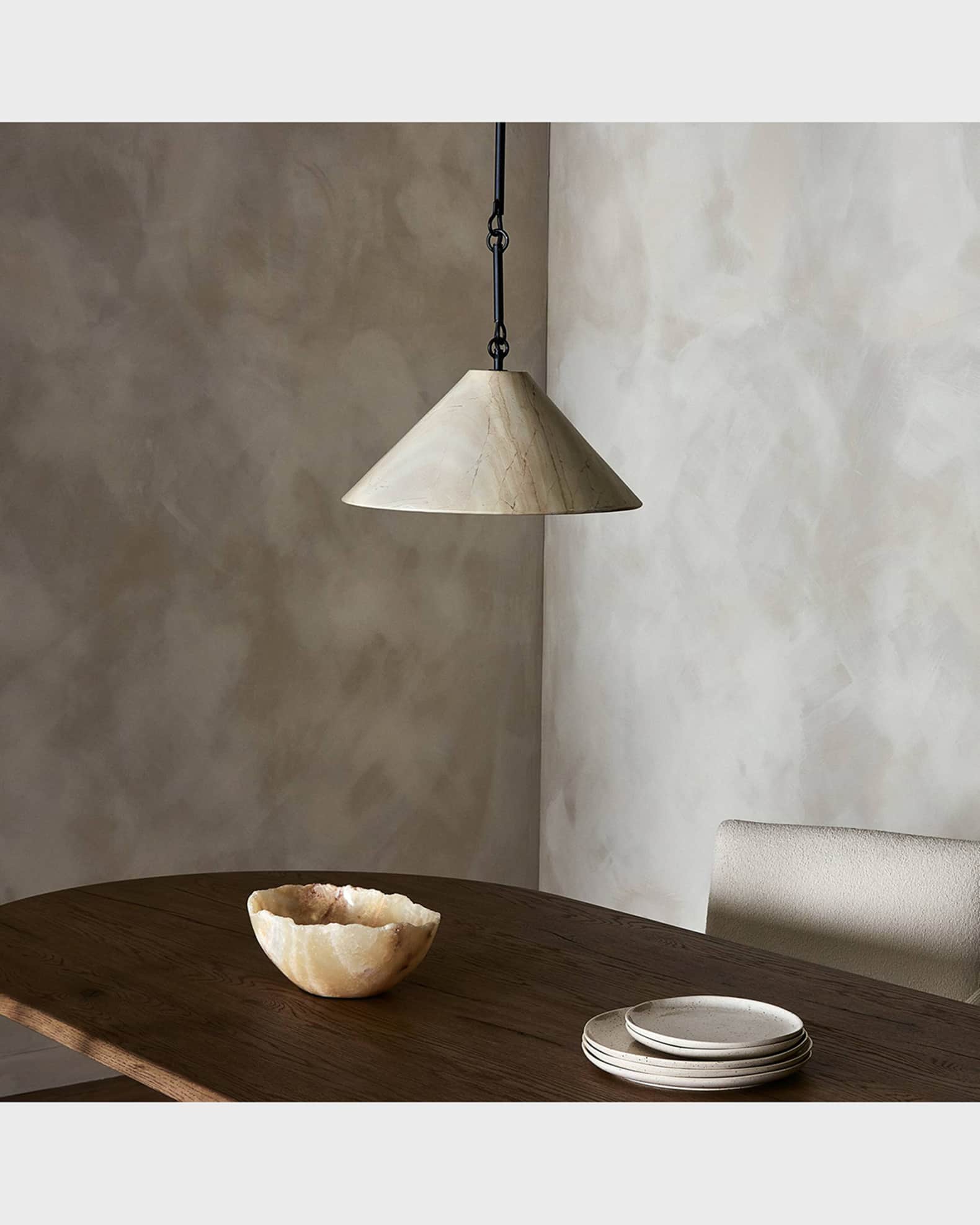 Four Hands Concetta Pendant Light - Ecru Marble | Neiman Marcus