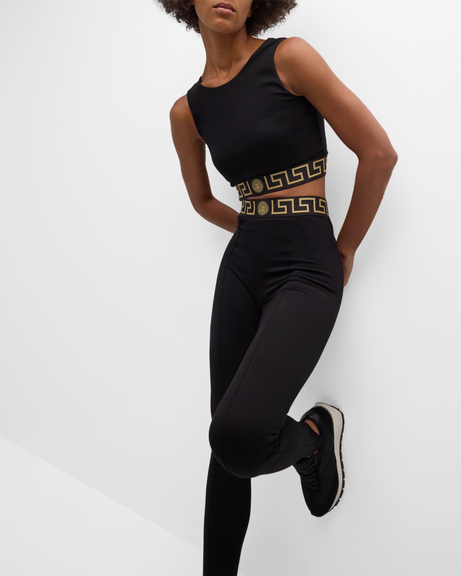 Versace Greca Border Sports Bra | Neiman Marcus