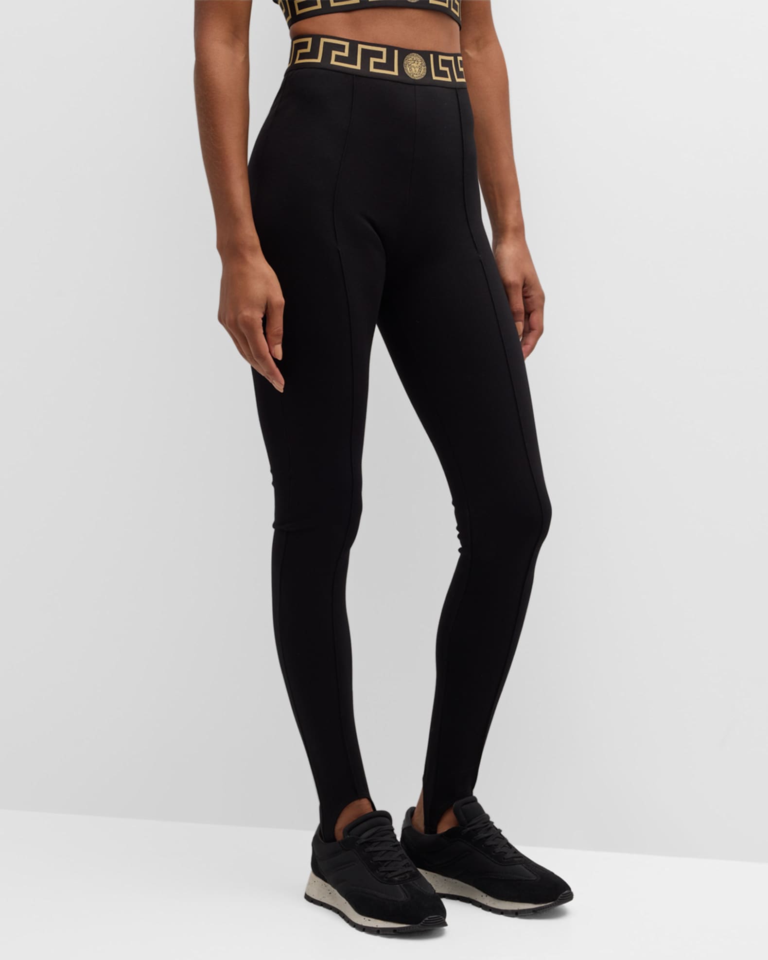 Versace Greca Border Leggings | Neiman Marcus