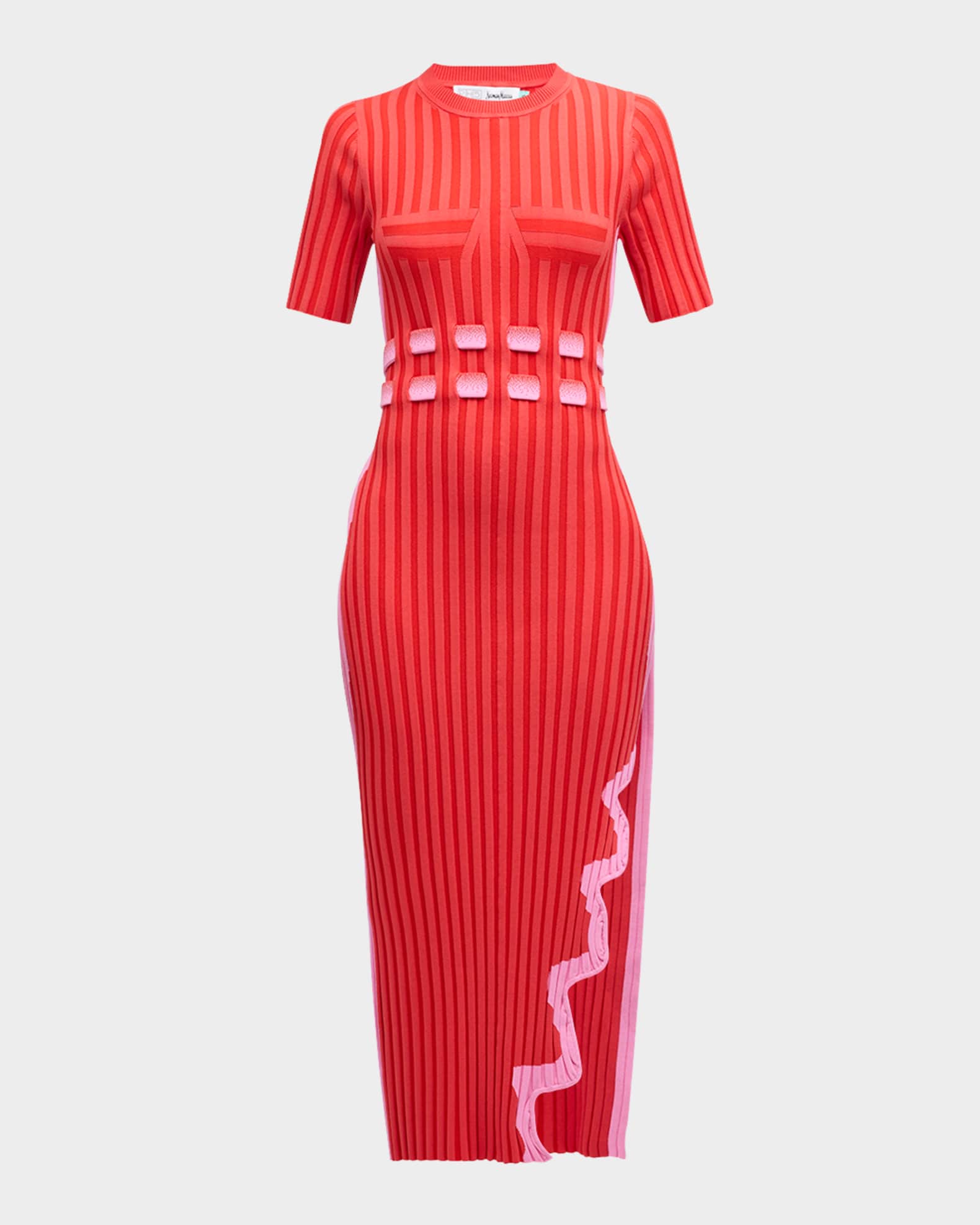 PH5 Jodie Pleated Asymmetric Wavy Long Dress | Neiman Marcus