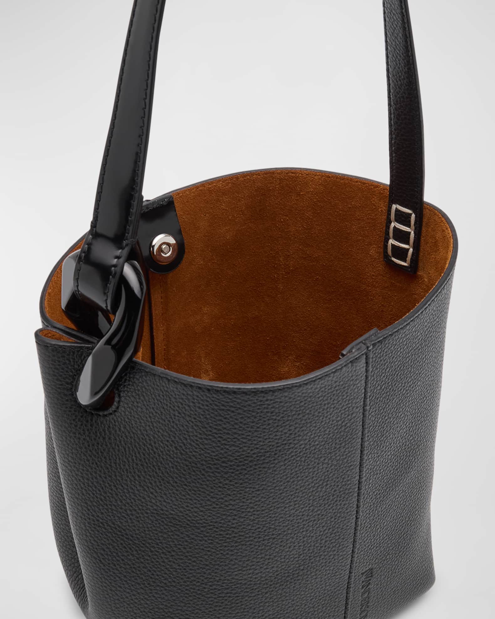 JW Anderson Corner Small Grain Leather Bucket Bag | Neiman Marcus