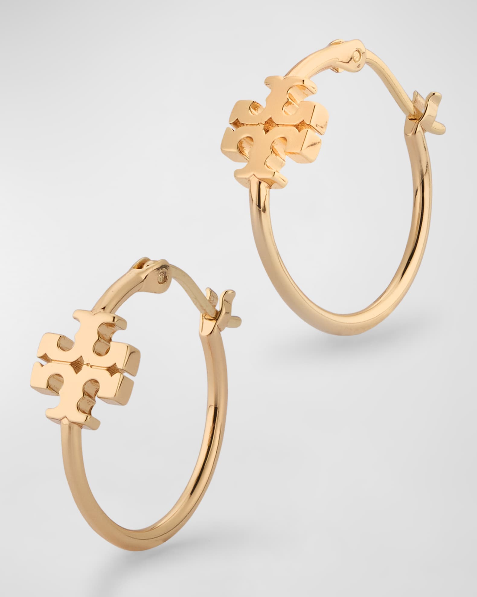 Tory Burch Small Eleanor Hoop Earrings | Neiman Marcus