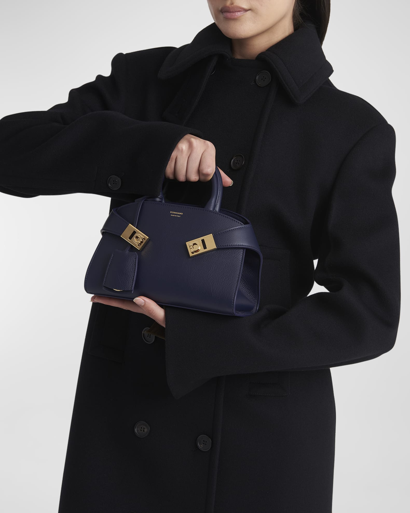 Ferragamo Hug Mini Top-Handle Bag | Neiman Marcus