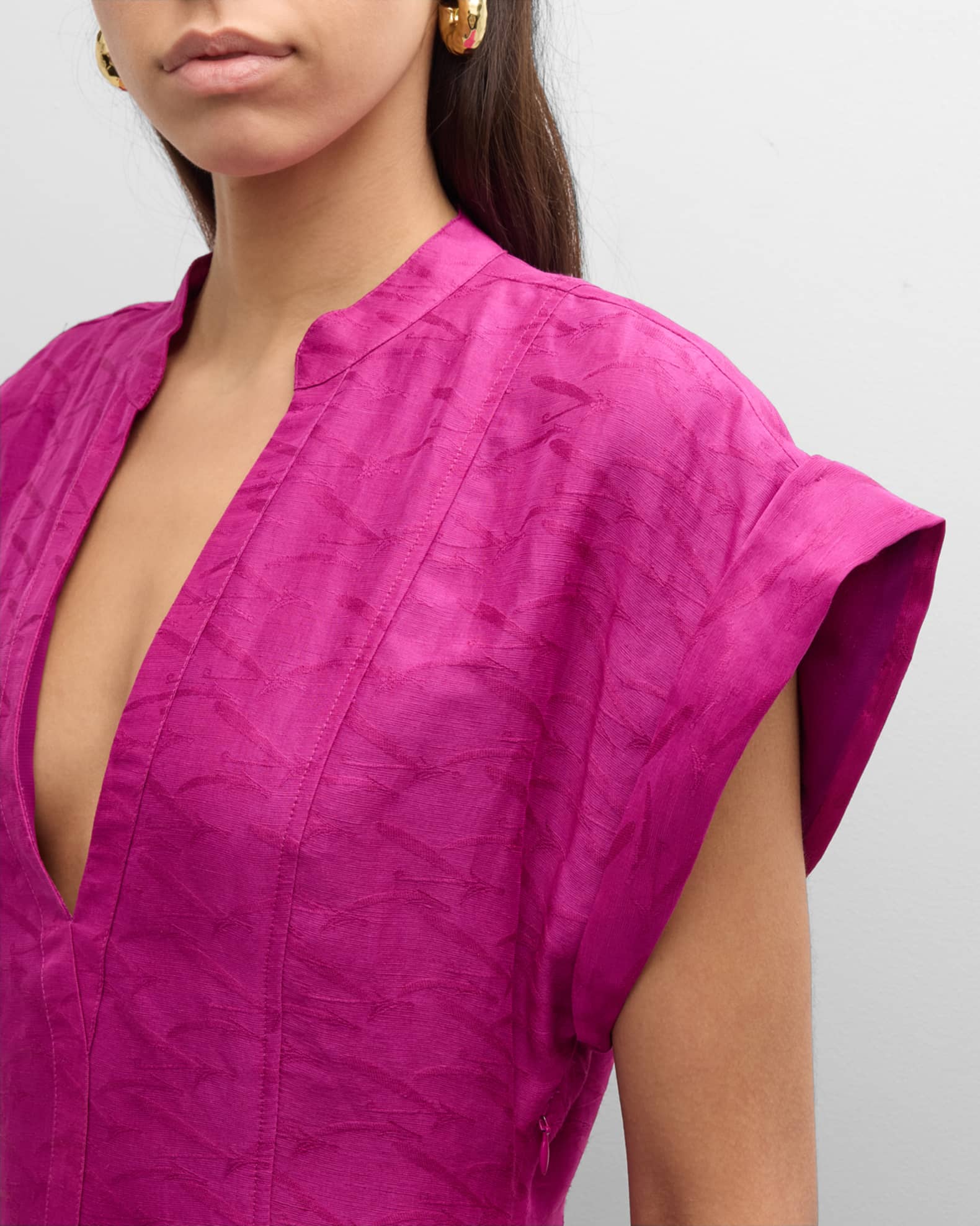 Derek Lam 10 Crosby Christina Short-Sleeve Mini Dress | Neiman Marcus