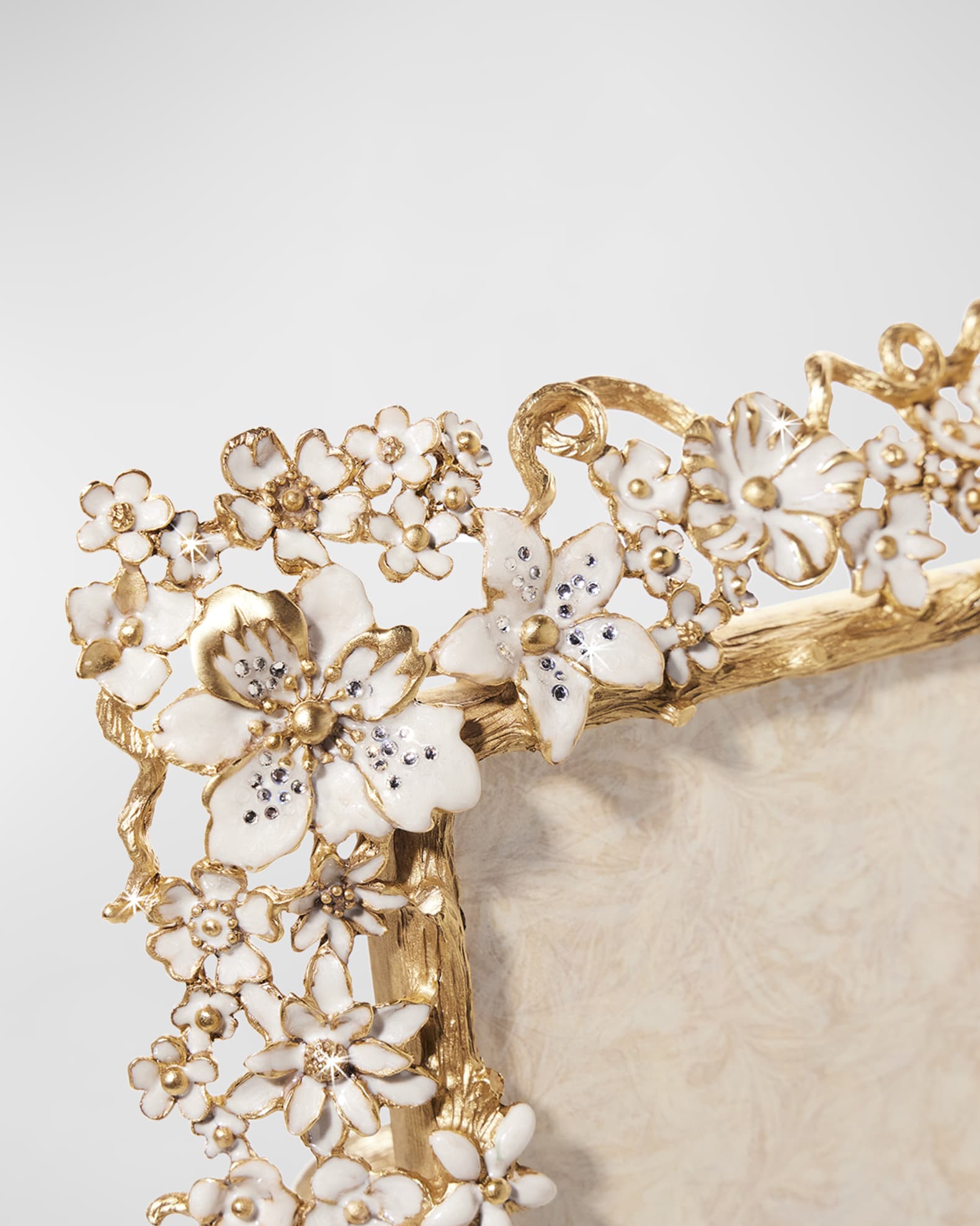 Jay Strongwater Ophelia 14K Gold & Crystal Picture Frame, 5" x 7 ...