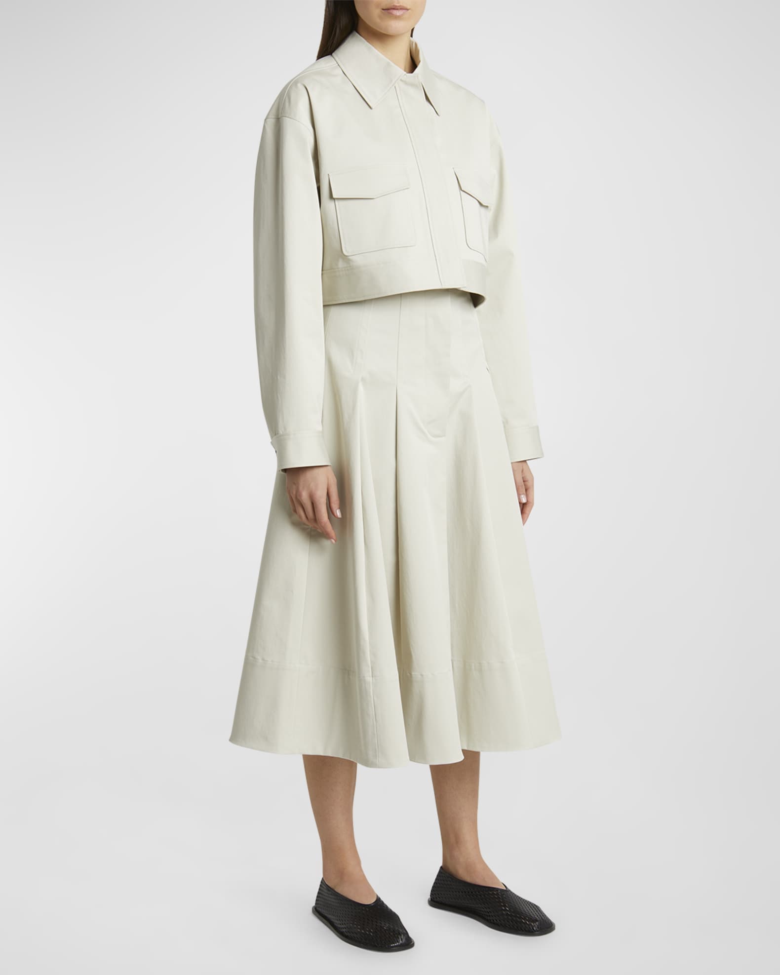 Proenza Schouler Dylan Cotton Twill Suiting Shirt Jacket | Neiman Marcus