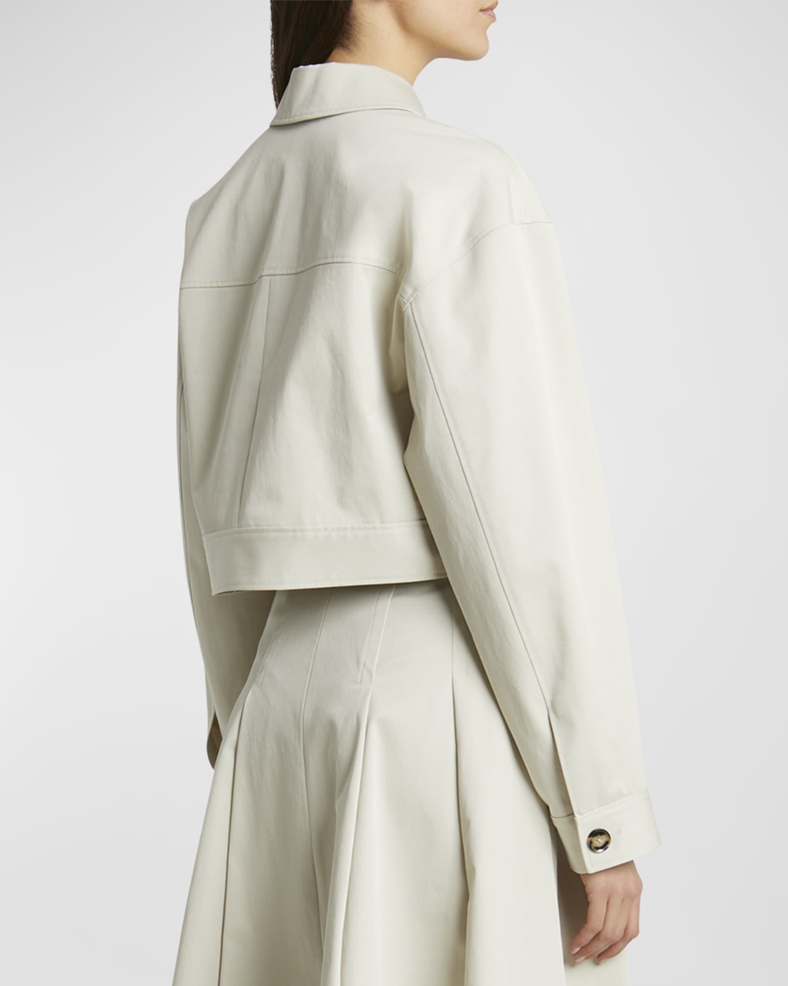 Proenza Schouler Dylan Cotton Twill Suiting Shirt Jacket | Neiman Marcus