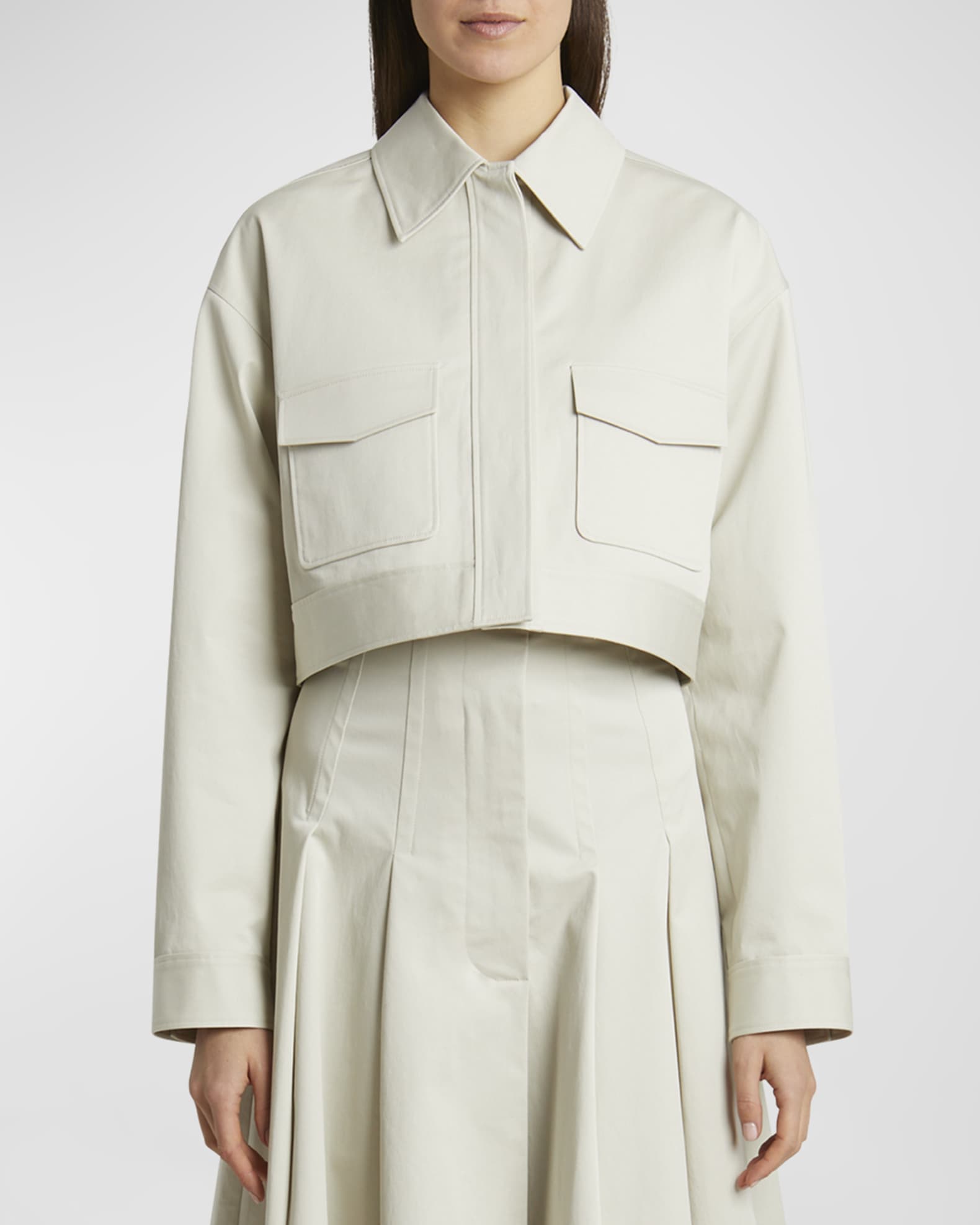 Proenza Schouler Dylan Cotton Twill Suiting Shirt Jacket | Neiman Marcus