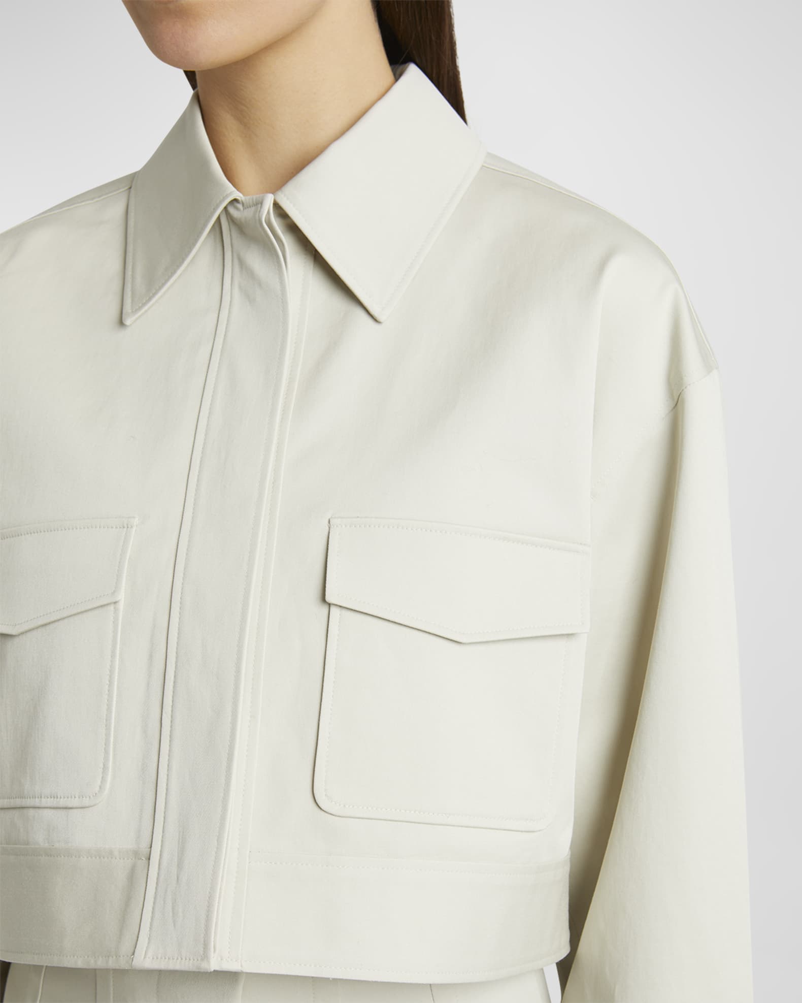 Proenza Schouler Dylan Cotton Twill Suiting Shirt Jacket | Neiman Marcus