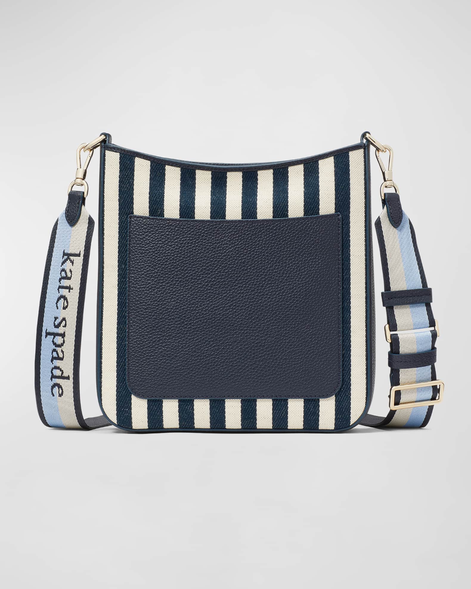 kate spade new york hudson striped canvas messenger crossbody bag ...