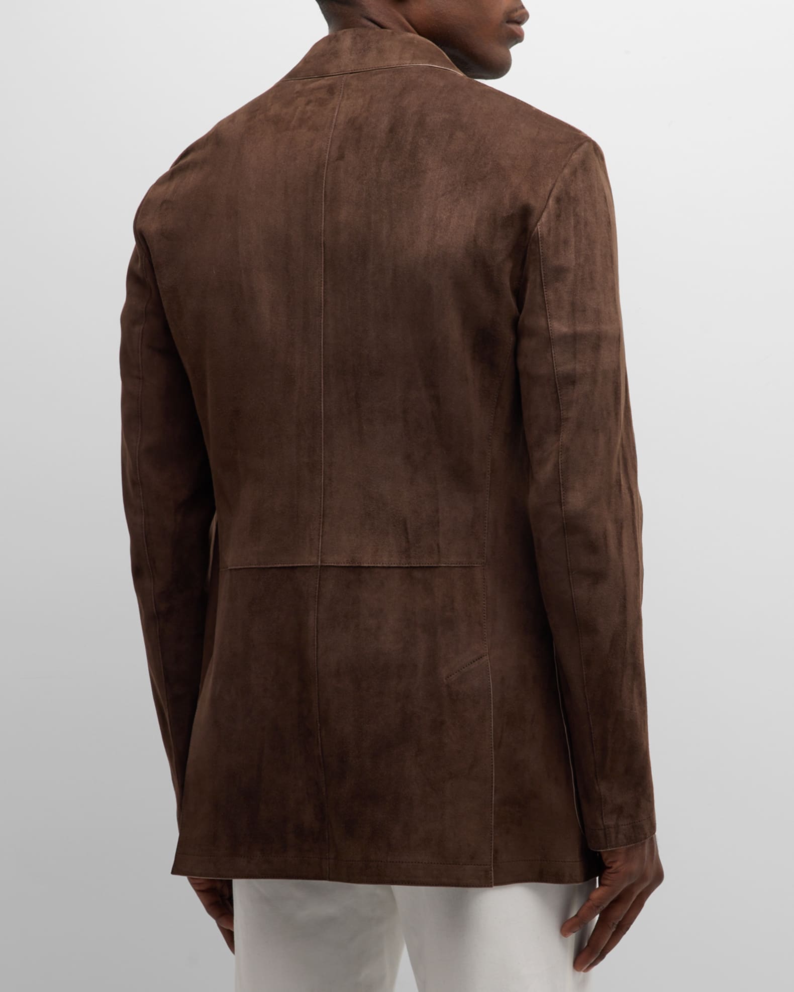 Giorgio Armani Men's Suede Two-Button Blazer | Neiman Marcus