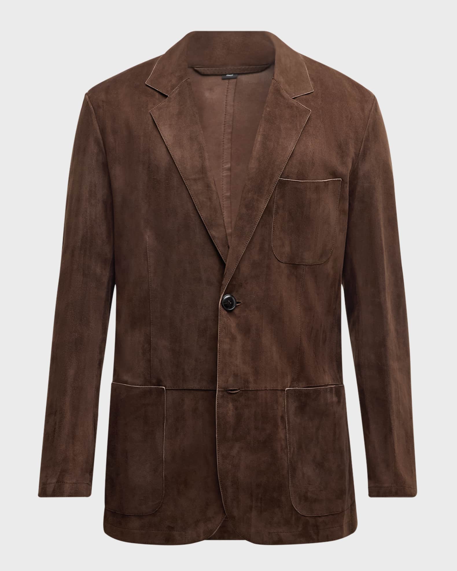 Giorgio Armani Men's Suede Two-Button Blazer | Neiman Marcus