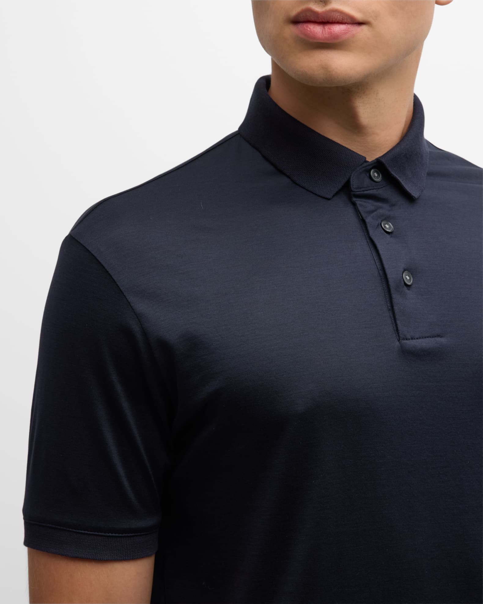 Emporio Armani Men's Solid Polo Shirt | Neiman Marcus