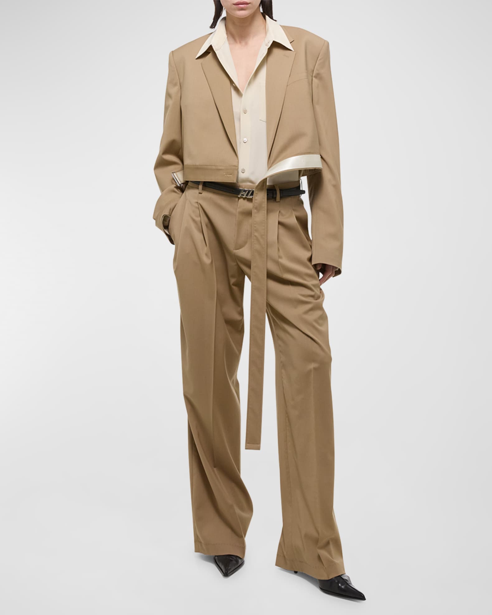 Helmut Lang Wool Wrap Blazer | Neiman Marcus